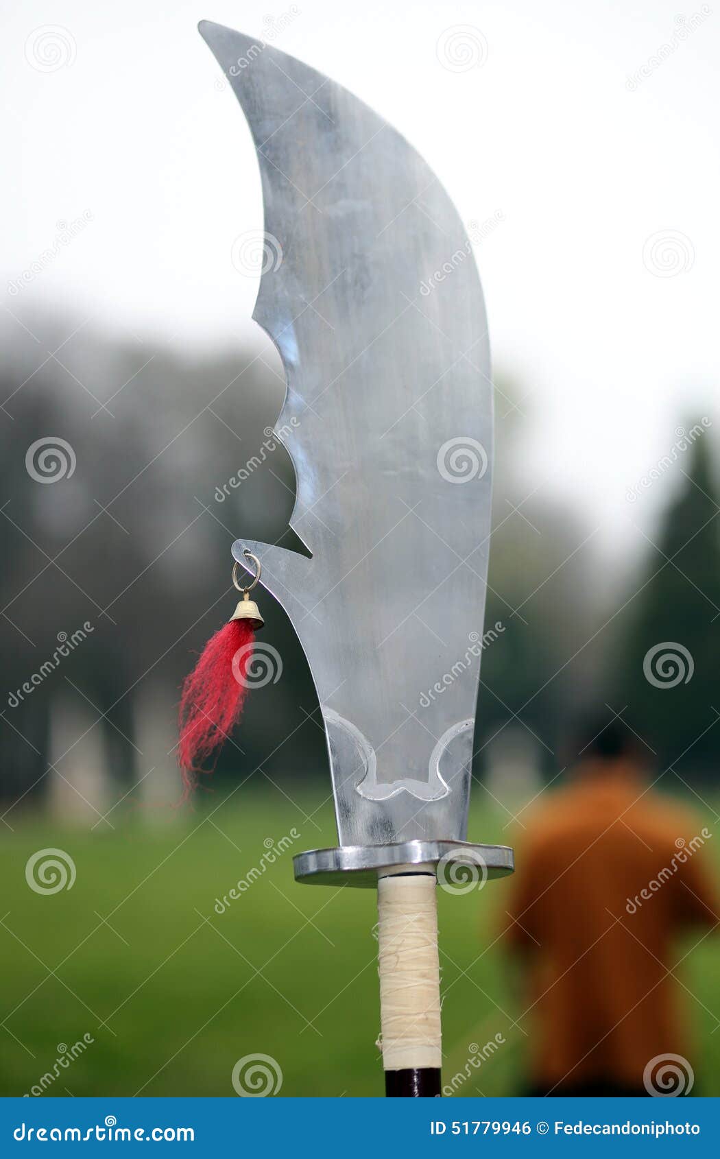 Ancient Asian Scimitar with Little Bell Stock Photo - Image of blade ...