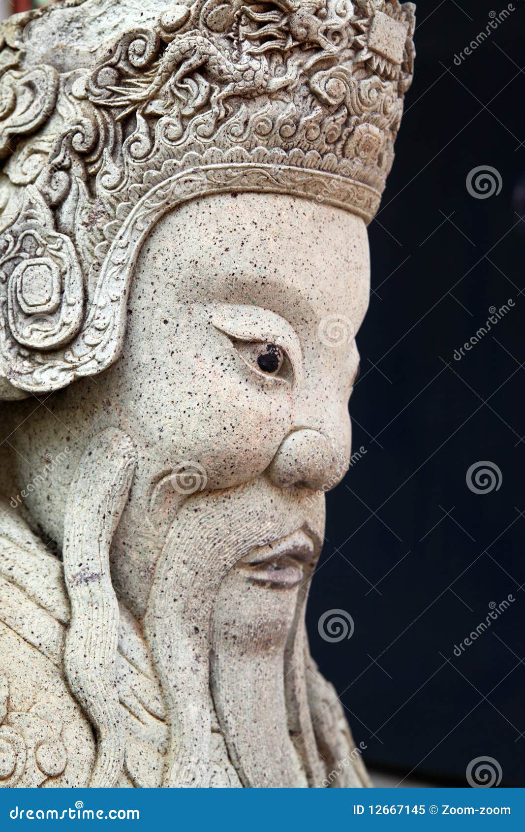 Ancient asian statue stock image. Image of thai, shandong - 12667145