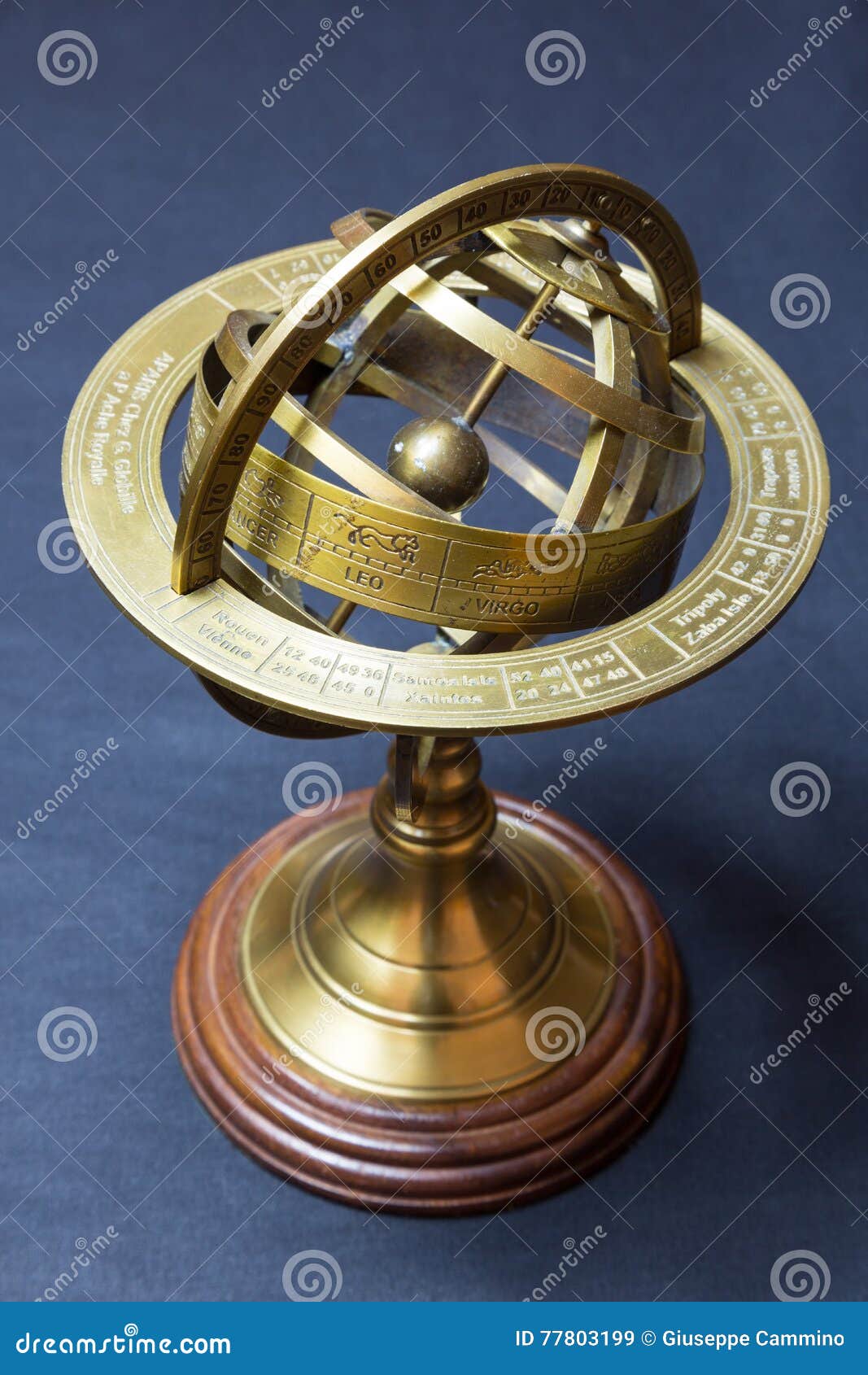 Ancient astrolabe stock image. Image of horoscope, golden - 77803199