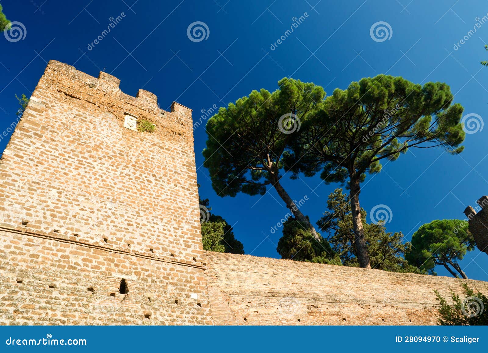 The Ancient Aurelian Walls in Rome Stock Photo - Image of archeology ...