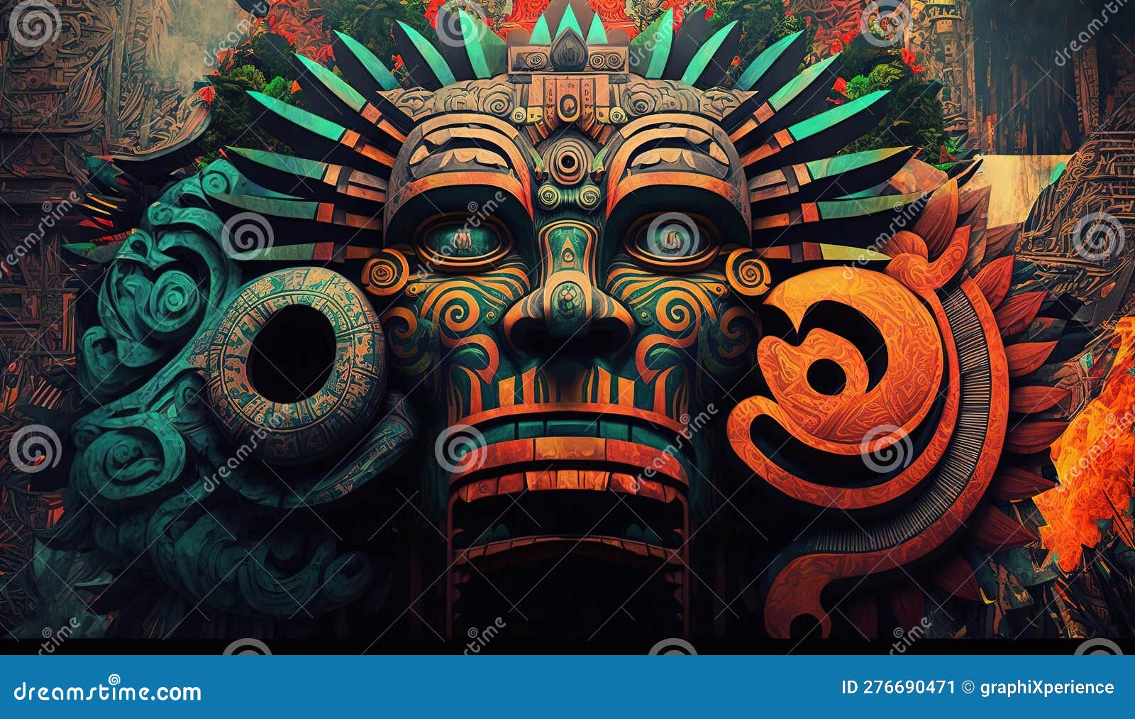 Ancient Aztec Civilization Collage Royalty-Free Stock Photo ...