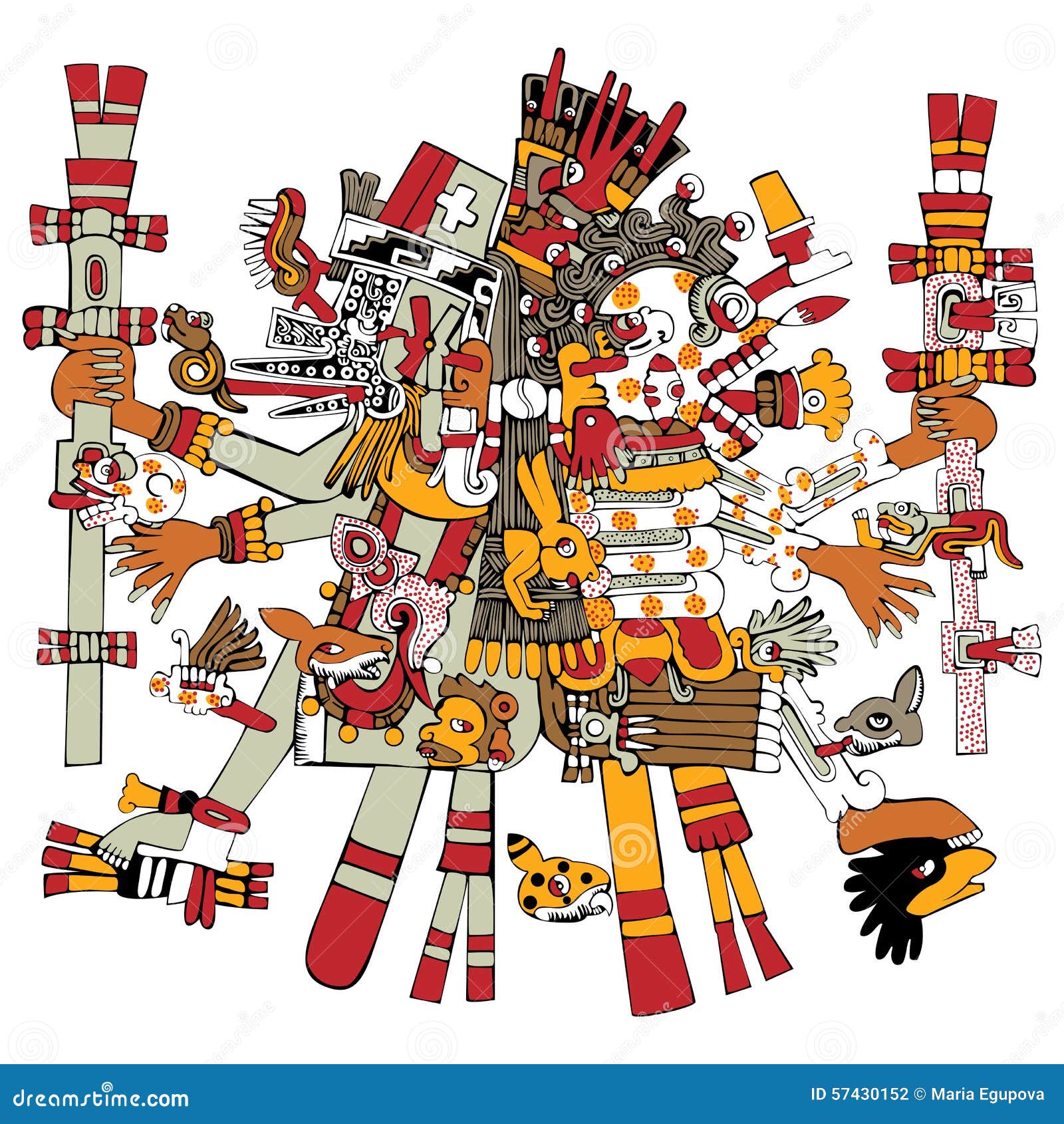 Tlaloc Mayan Aztec Deity Of Water And Rain Illustration. Royalty-Free ... Tlaloc Mayan Aztec Deity Of Water And Rain Illustration. Royalty-Free ...