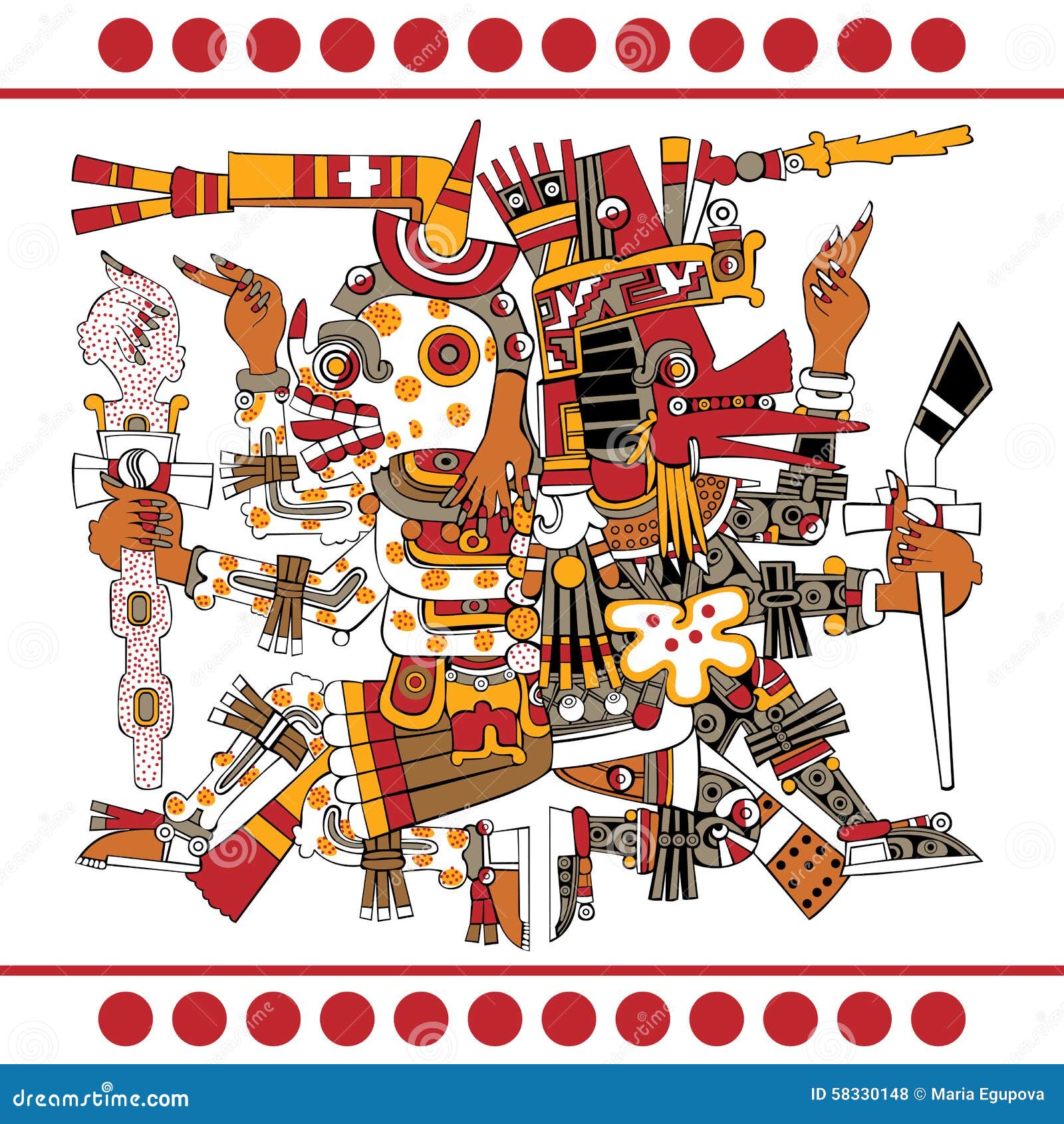 Tlaloc Mayan Aztec Deity Of Water And Rain Illustration. Royalty-Free ... Tlaloc Mayan Aztec Deity Of Water And Rain Illustration. Royalty-Free ...