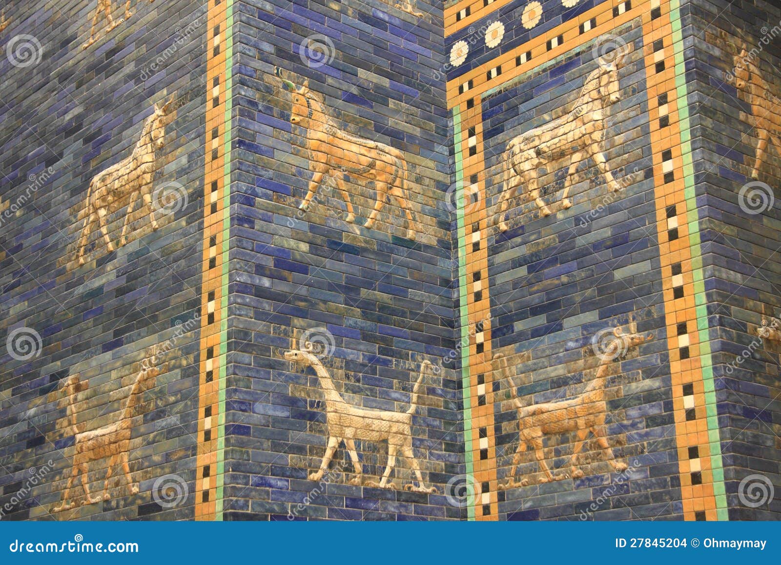 Ancient Babylonian City Wall Stock Photo - Image of colorful, detail ...