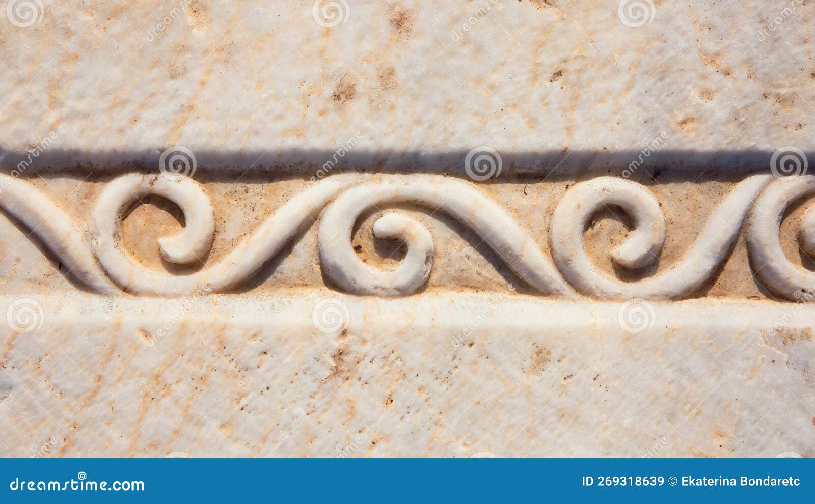 Ancient Background. Ancient Greek Style, Curly Architectural Element ...