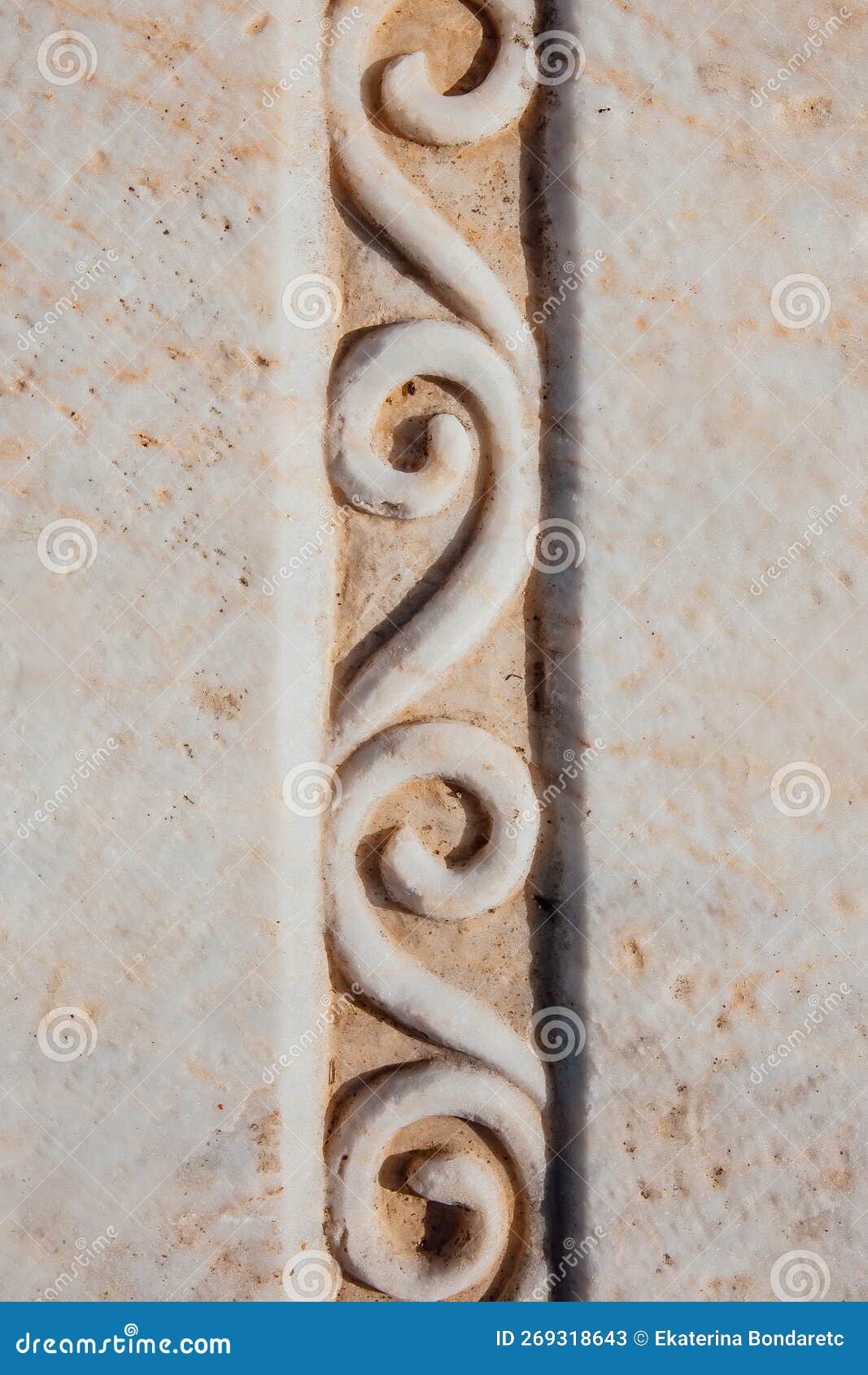 Ancient Background. Ancient Greek Style, Curly Architectural Element ...