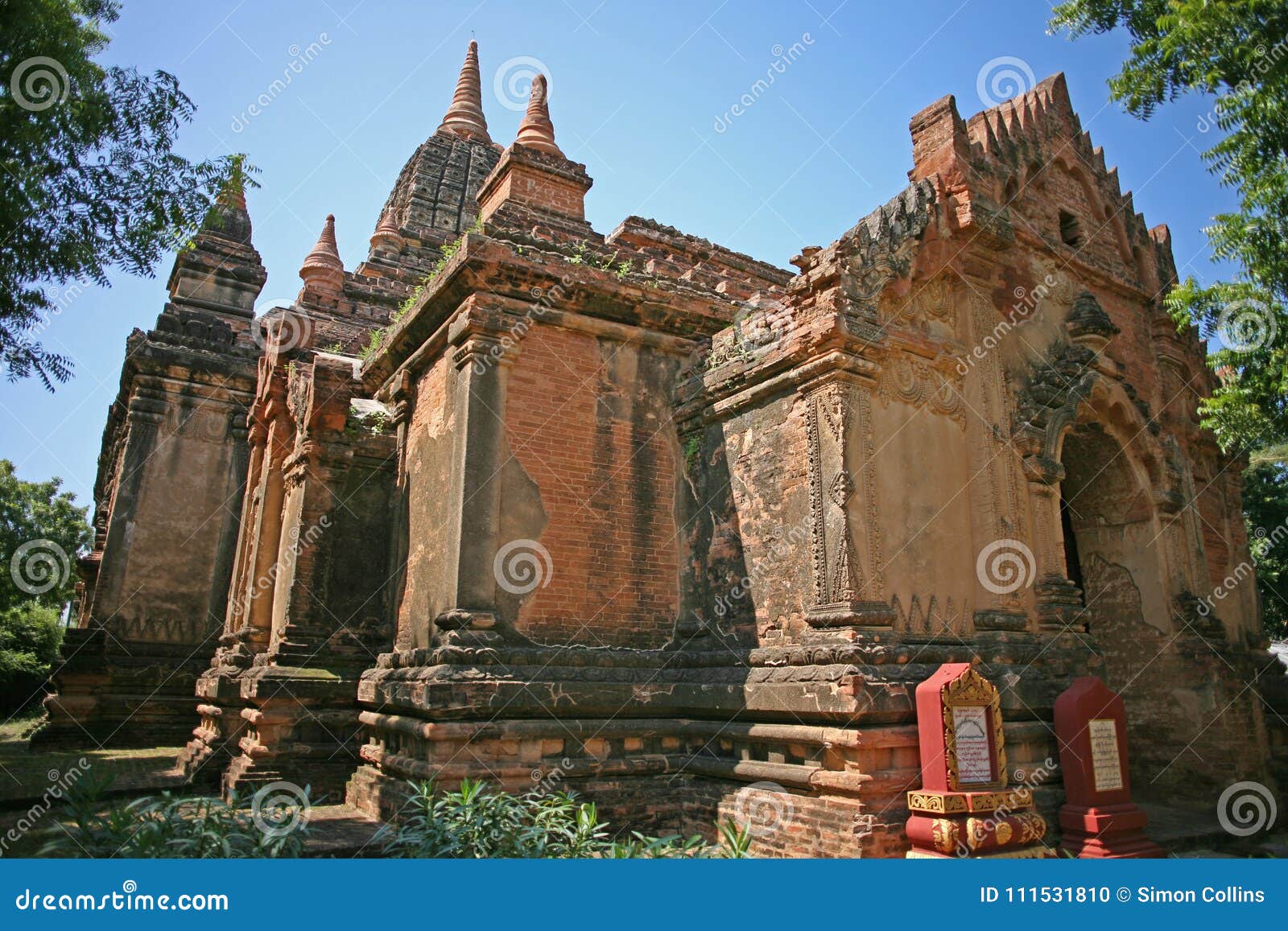 Ancient Bagan temple stock photo. Image of land, architecture - 111531810