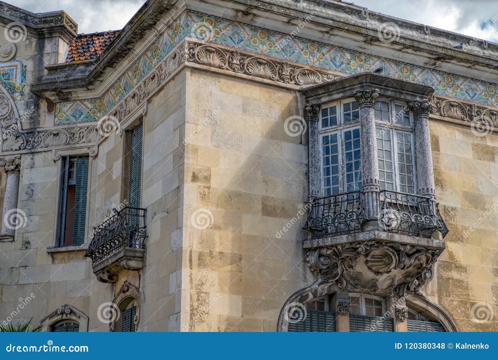 Ancient Balcony With Wooden Windows In Ardez Village - Engadine ...
