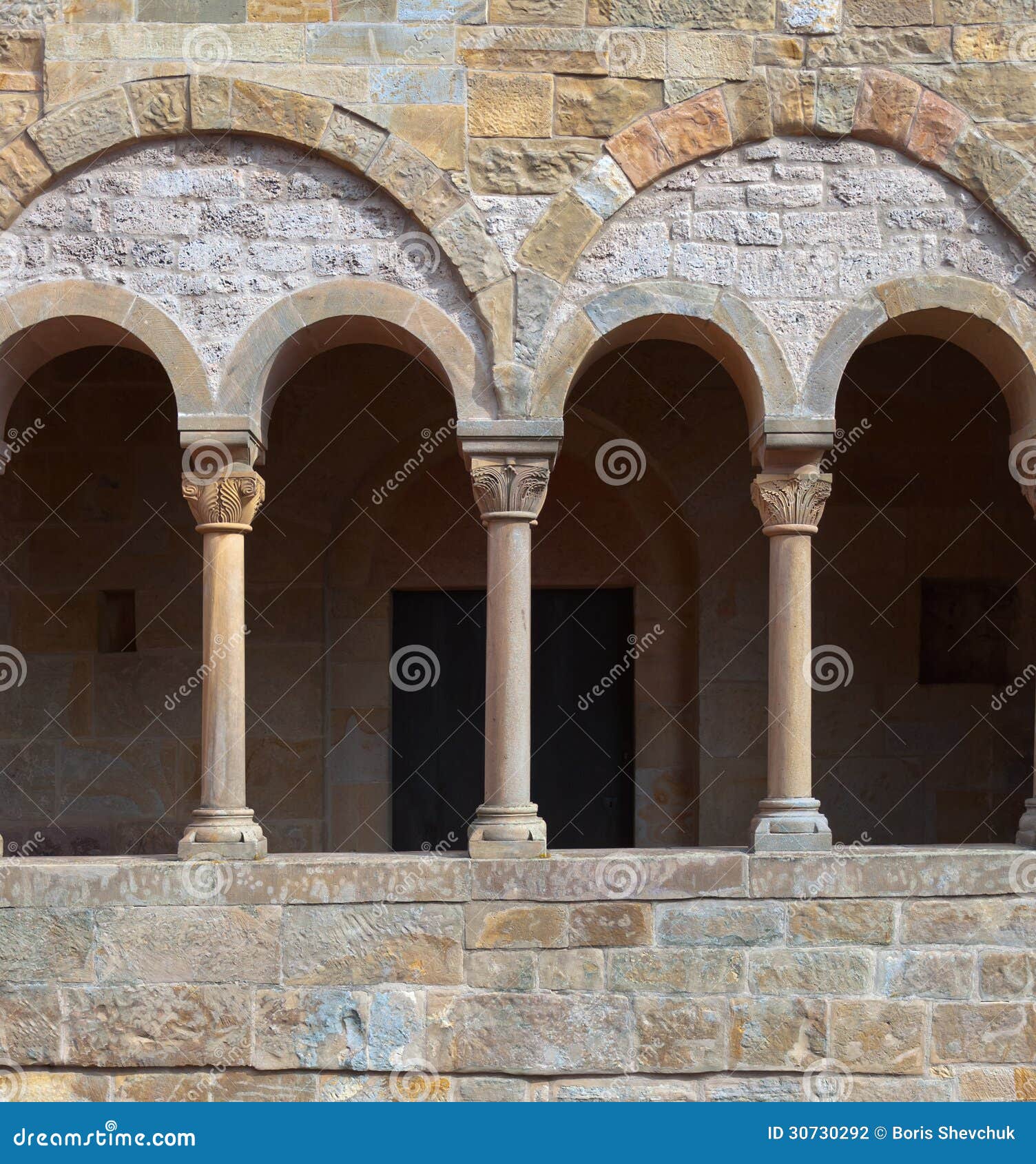 Ancient Balcony with Columns. Stock Photo - Image of castle, arch: 30730292