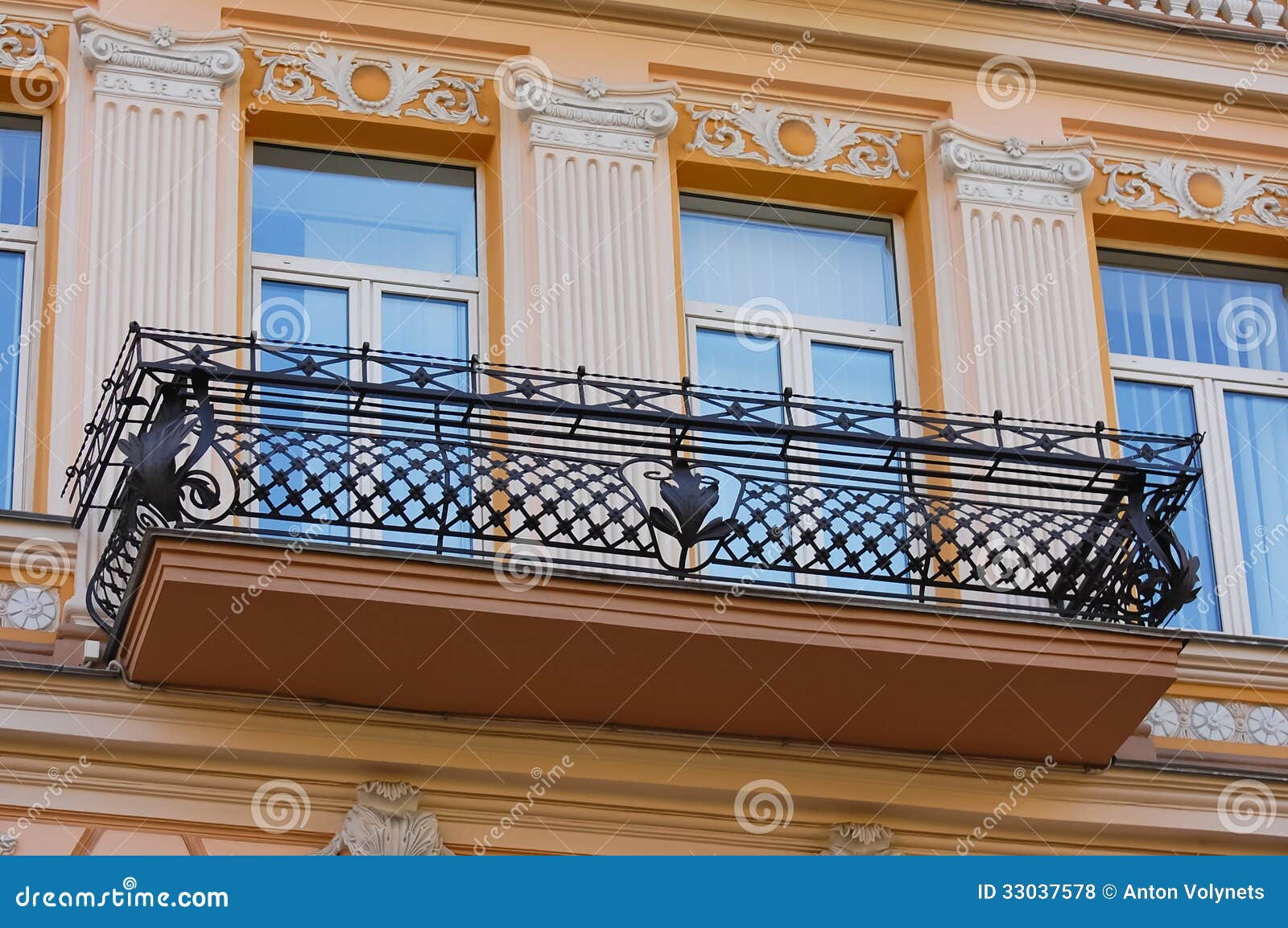 Ancient balcony design stock photo. Image of building - 33037578