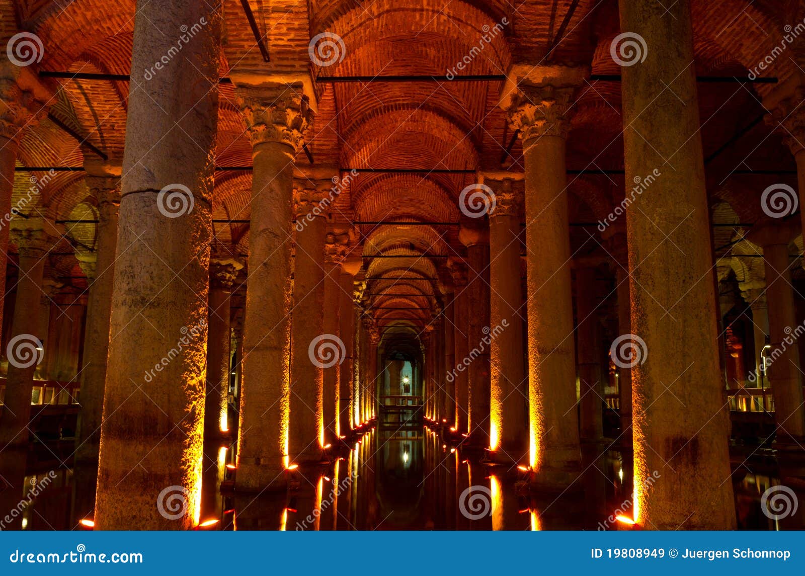Ancient basilica cistern stock image. Image of istanbul - 19808949