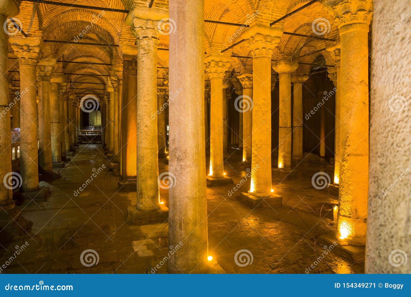 Ancient Basilica Cistern in Istanbul, Turkey Stock Image - Image of ...