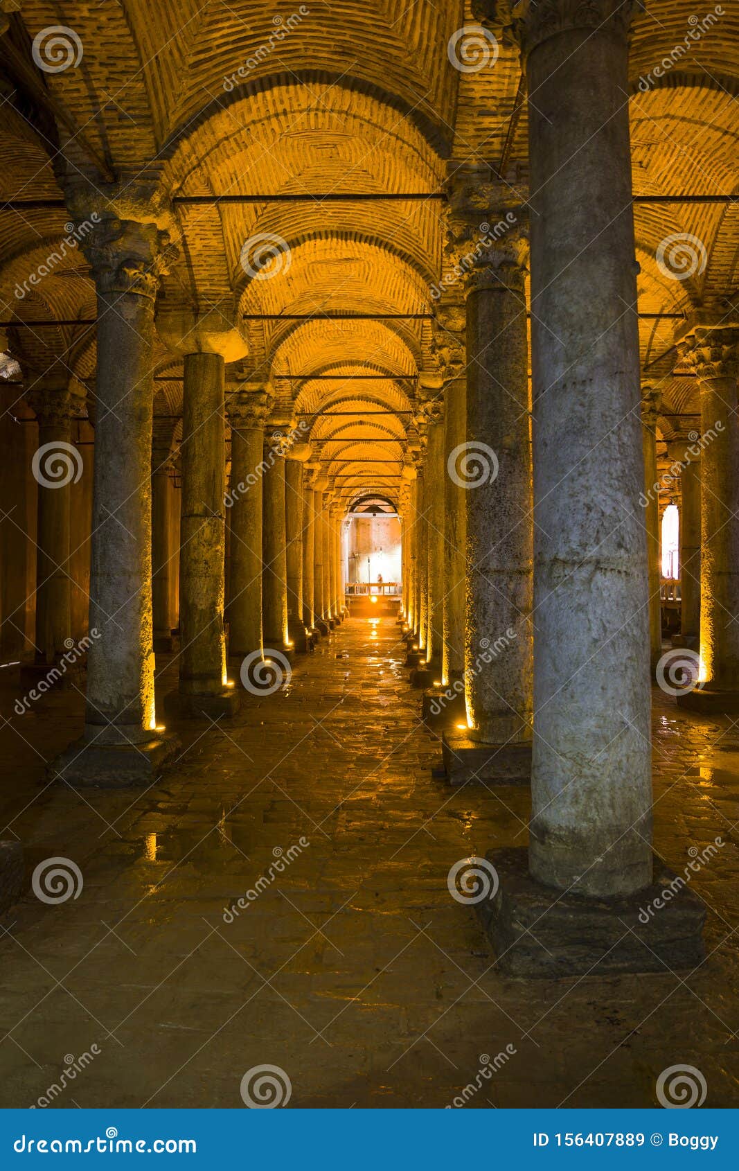 Ancient Basilica Cistern in Istanbul, Turkey Stock Image - Image of ...