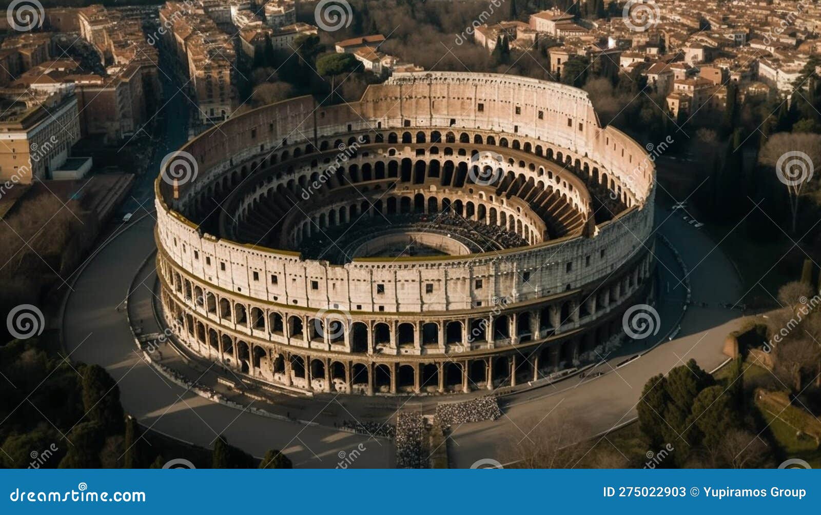 Ancient Basilica Illuminated at Dusk, a Triumph Generative AI Stock ...