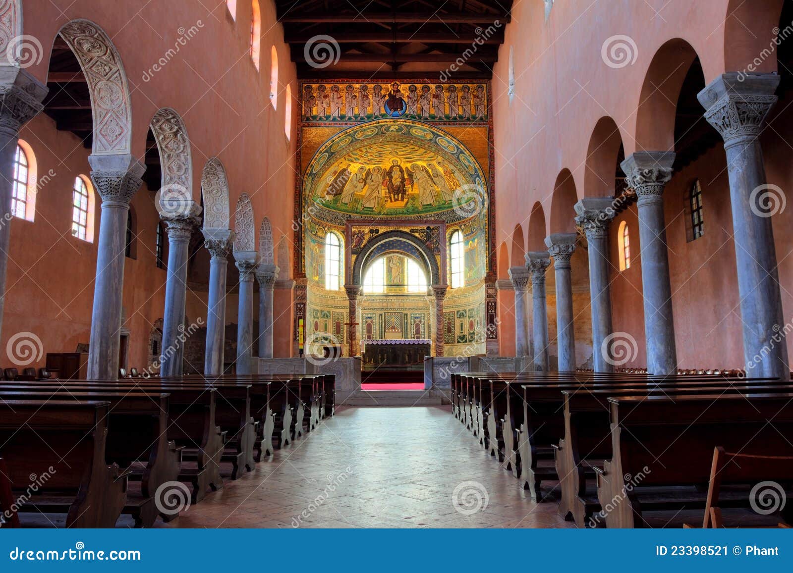 Ancient Basilica in Porec, Croatia Stock Image - Image of mosaic ...