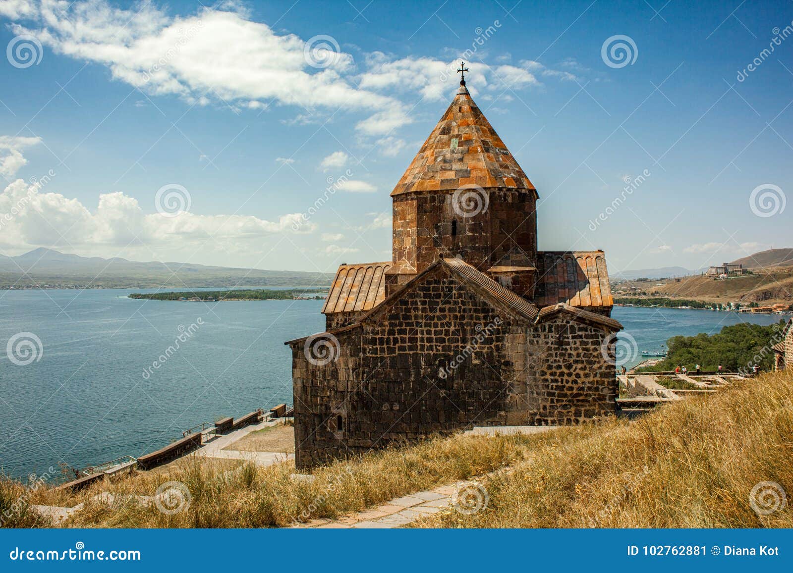 Ancient and Beautiful Sevanavank Monastery Stock Image - Image of ...