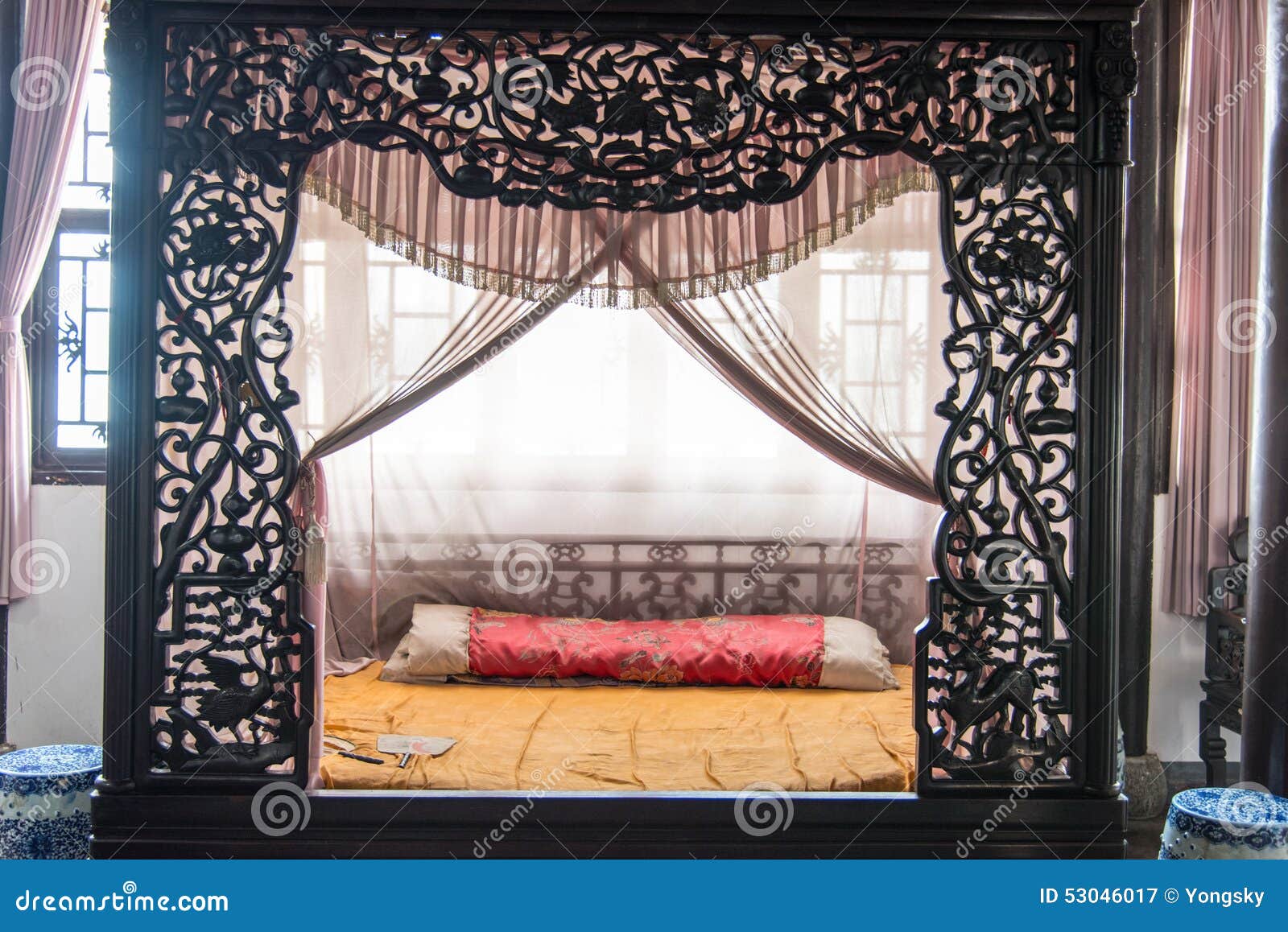 The ancient bed stock image. Image of hollow, lake, china - 53046017