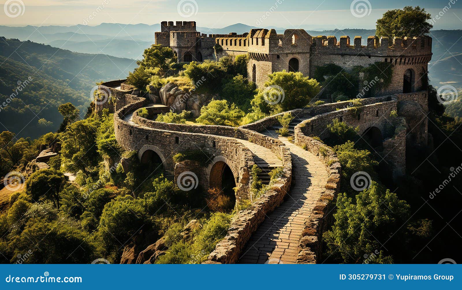 Ancient Beijing Famous Wall, a Historic Stone Monument in Nature ...