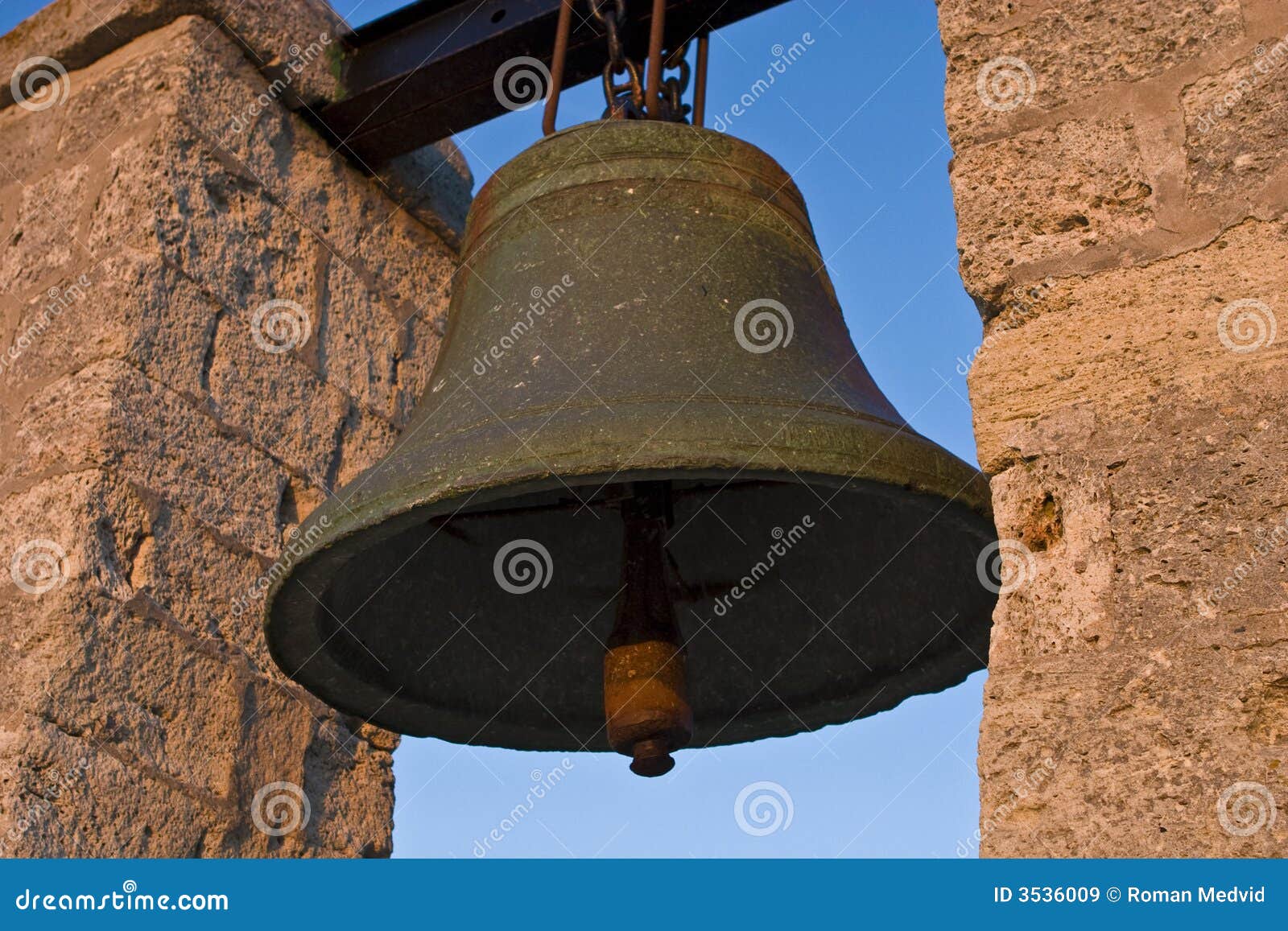 Ancient bell stock image. Image of isolated, ancient, stand - 3536009