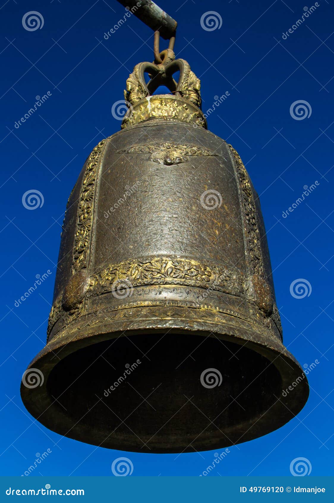Ancient bell stock photo. Image of buddhist, bronze, color - 49769120