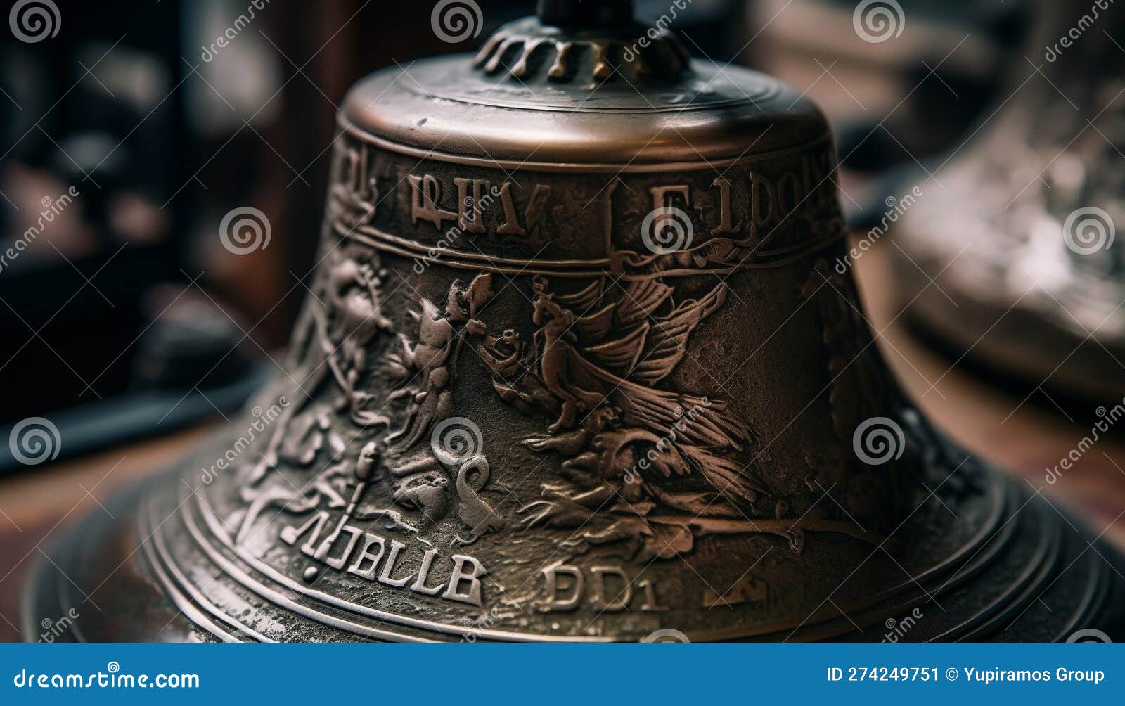 Ancient Bell, Brass and Bronze Craft Product Generated by AI Stock ...