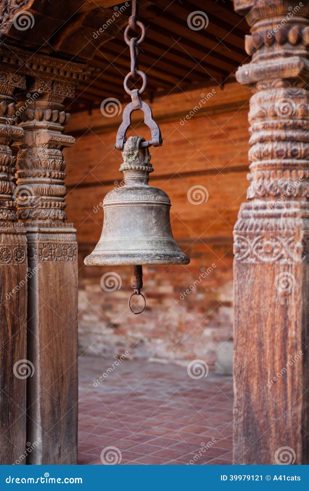 Ancient Bell stock image. Image of nepalese, newar, culture - 39979121