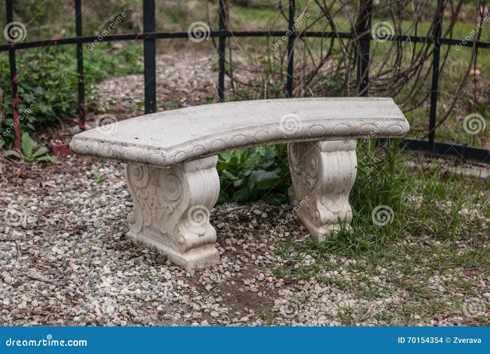 Ancient Bench in a Park, Garden Architecture, Background Stock Photo ...