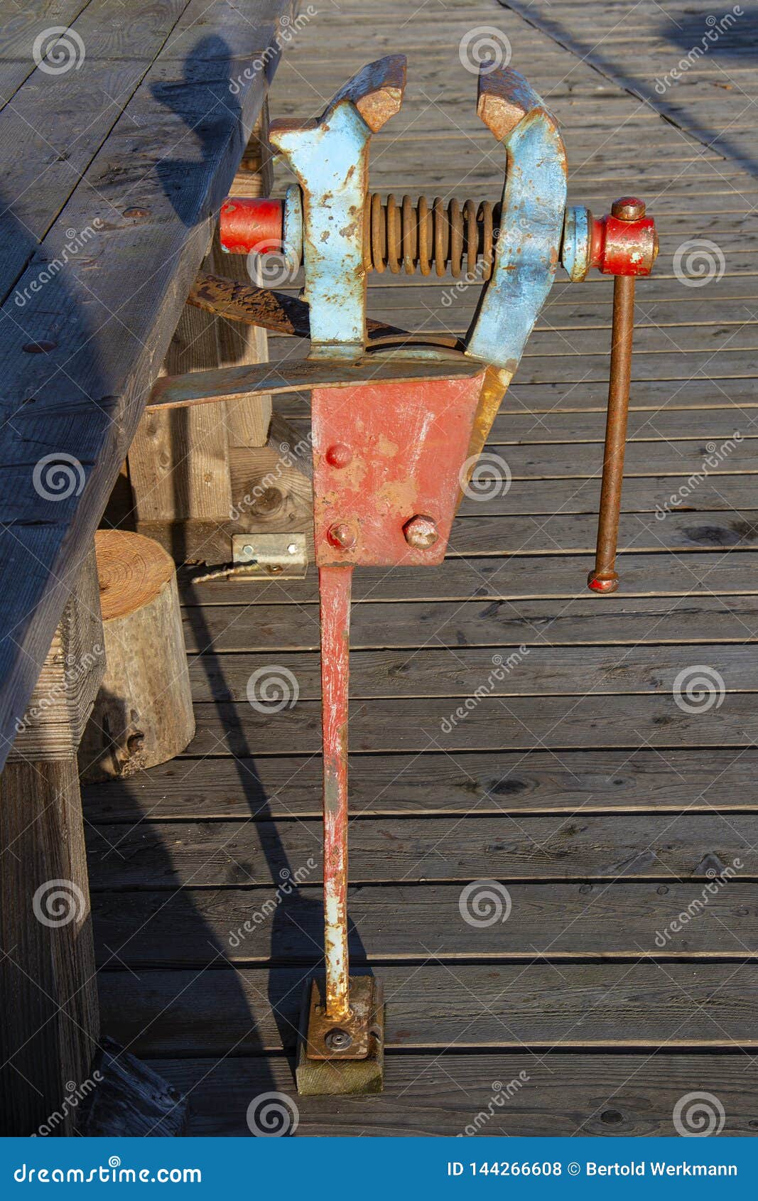 Ancient bench vise stock photo. Image of business, retro - 144266608