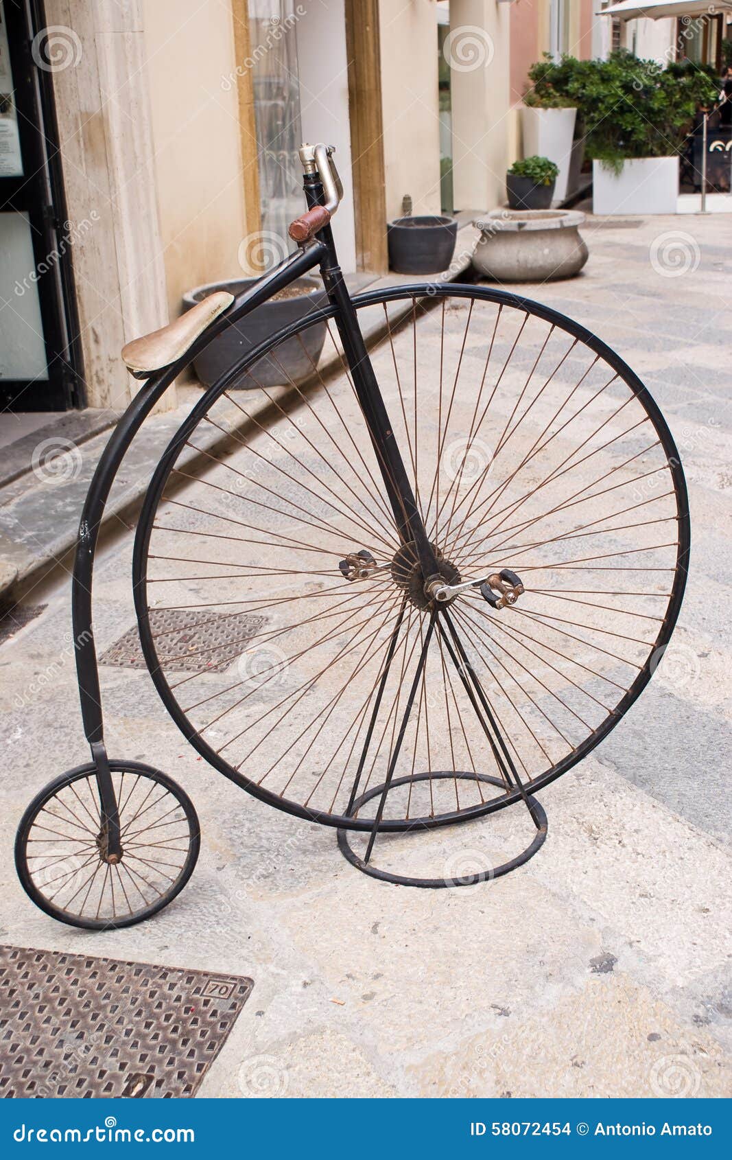 Ancient bike stock photo. Image of wheels, trade, cycle - 58072454