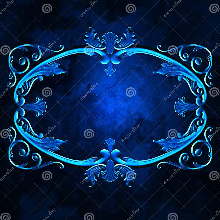 Ancient blue framework stock illustration. Illustration of revival ...
