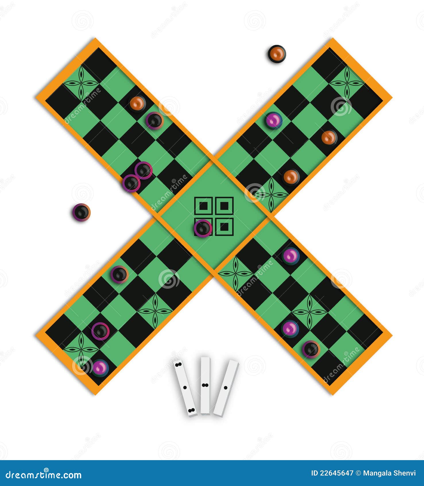 Ancient board game pachisi stock illustration. Illustration of ancient ...