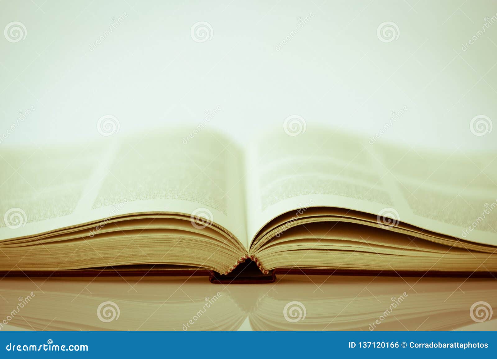 An Ancient Book Opened in the Library Stock Photo - Image of book ...
