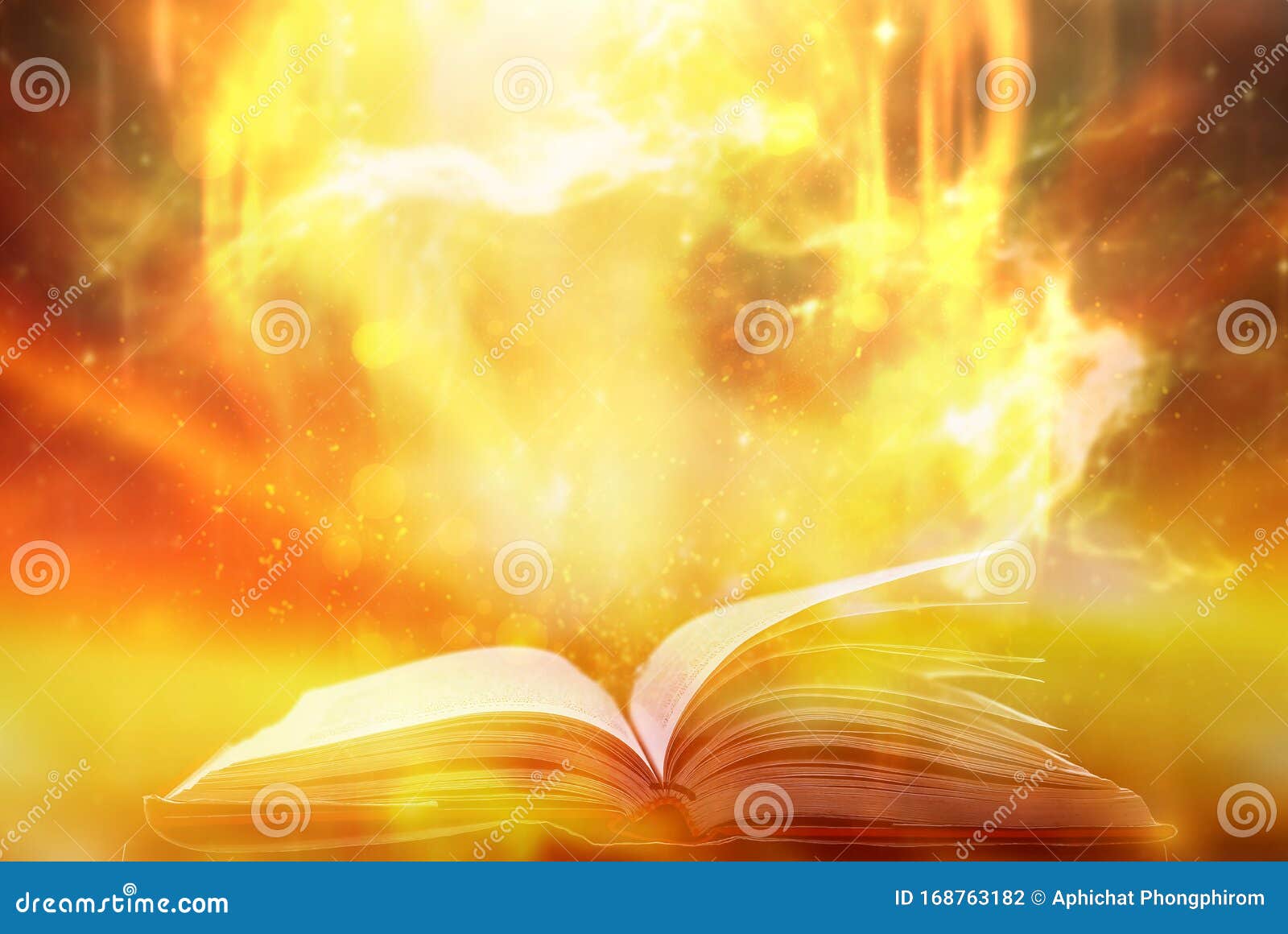 An Ancient Book That Opens With Magic, The Magic Light In The Darkness ...