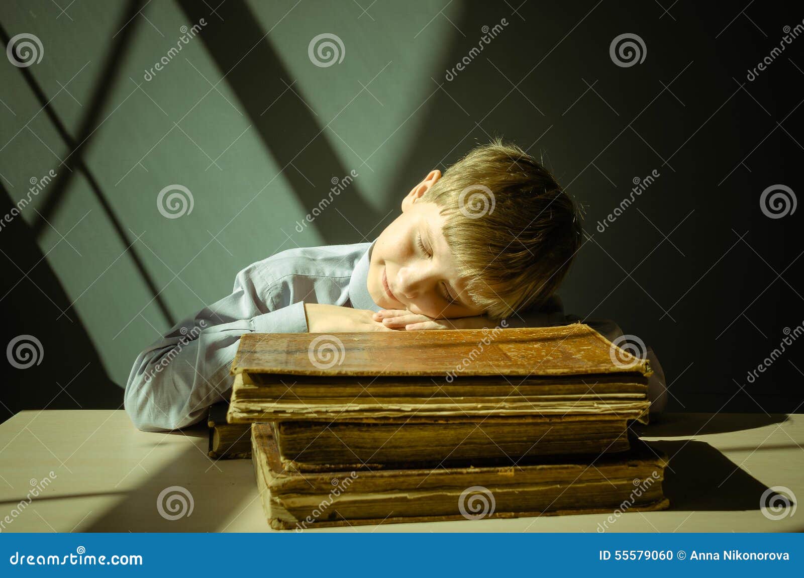 Ancient Books a Boy , a Child Prodigy Stock Photo - Image of retro ...