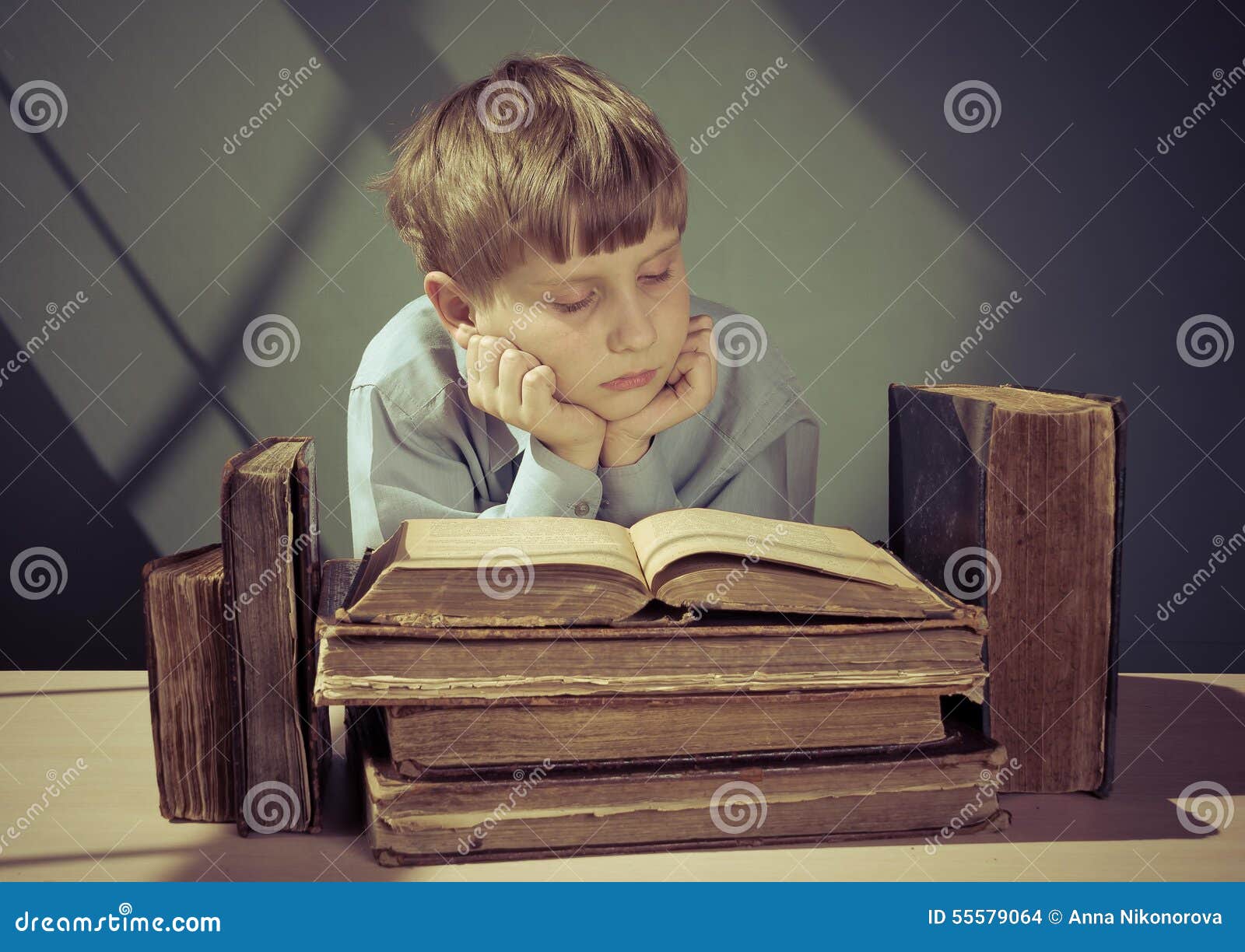 Ancient Books a Boy , a Child Prodigy Stock Photo - Image of education ...