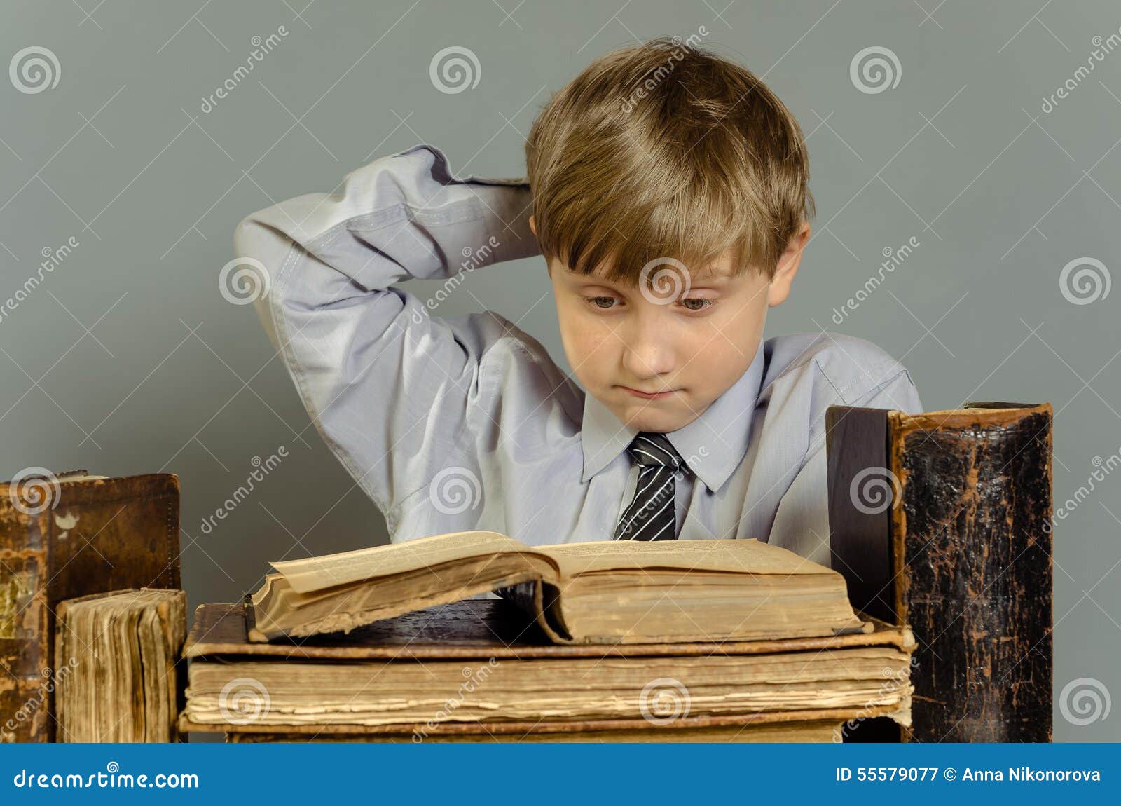 Ancient Books a Boy , a Child Prodigy Stock Image - Image of idea ...