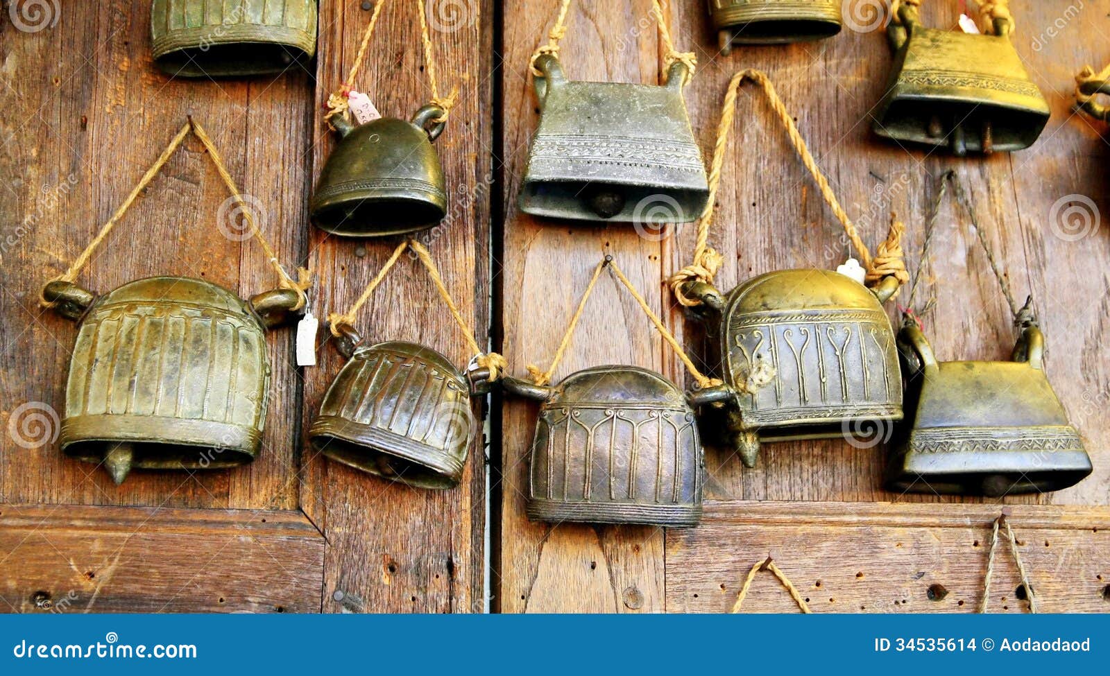 Ancient brass bell, india stock photo. Image of ceremonial - 34535614