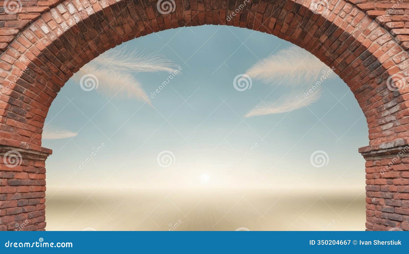 Ancient Brick Arch with Forced Perspective Stock Image - Image of brick ...