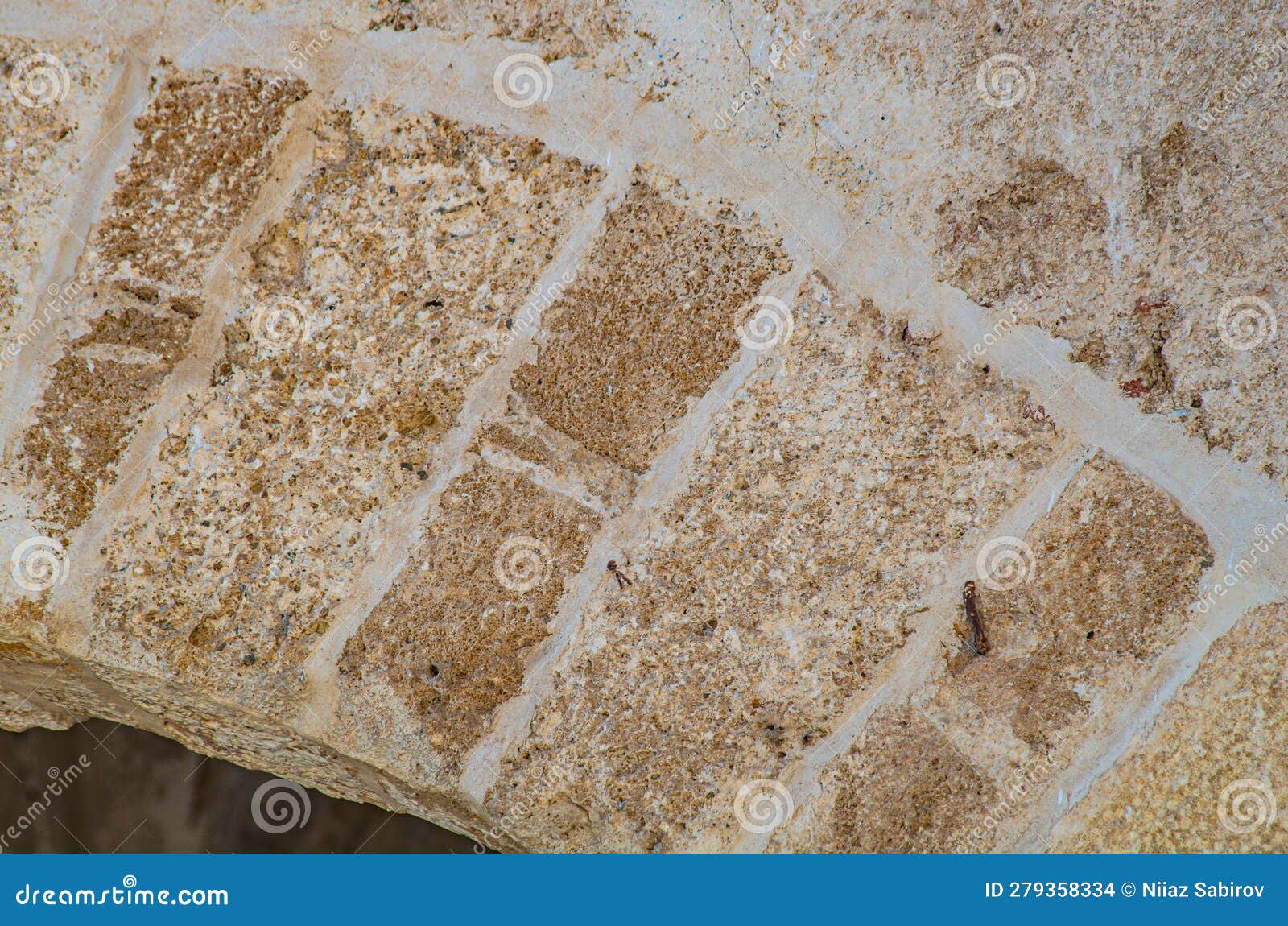 The Ancient Brick Arch of the an Old Eastern Medieval Castle Stock ...