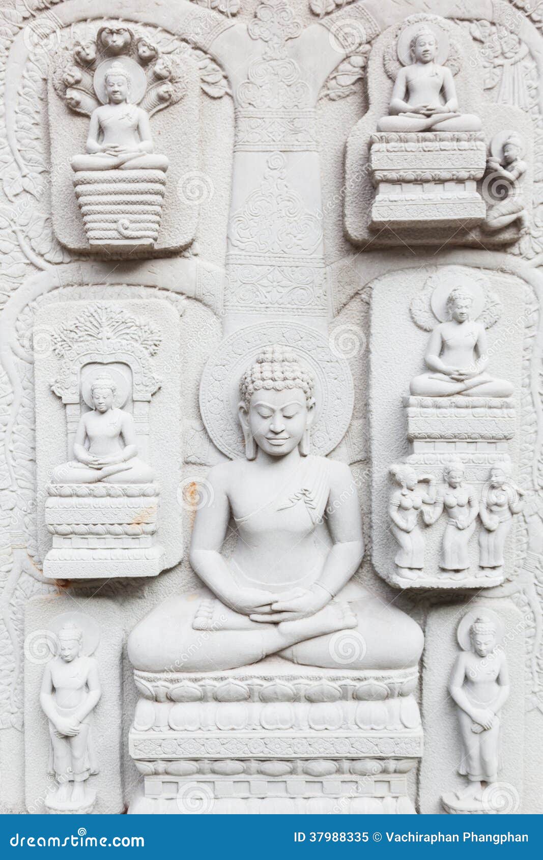 Ancient Brick Carving Art of Buddha Stock Image - Image of building ...