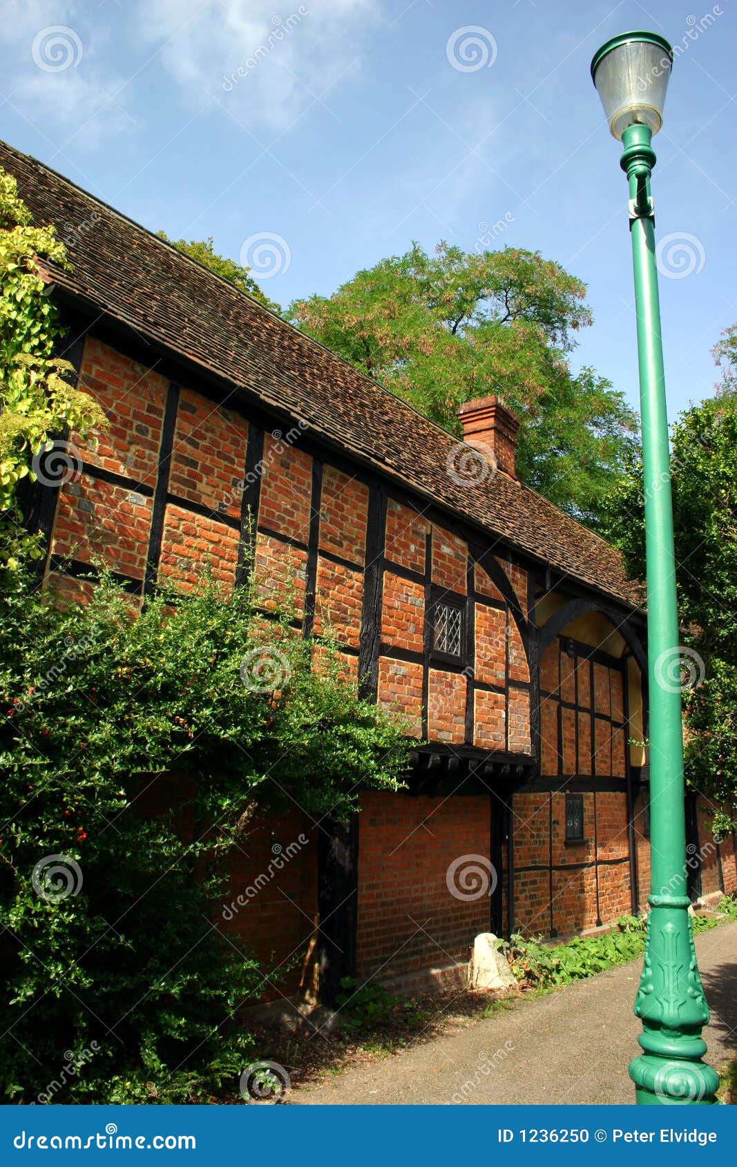 Timber House Ceiling Duct Lighting Installation Royalty-Free Stock ...