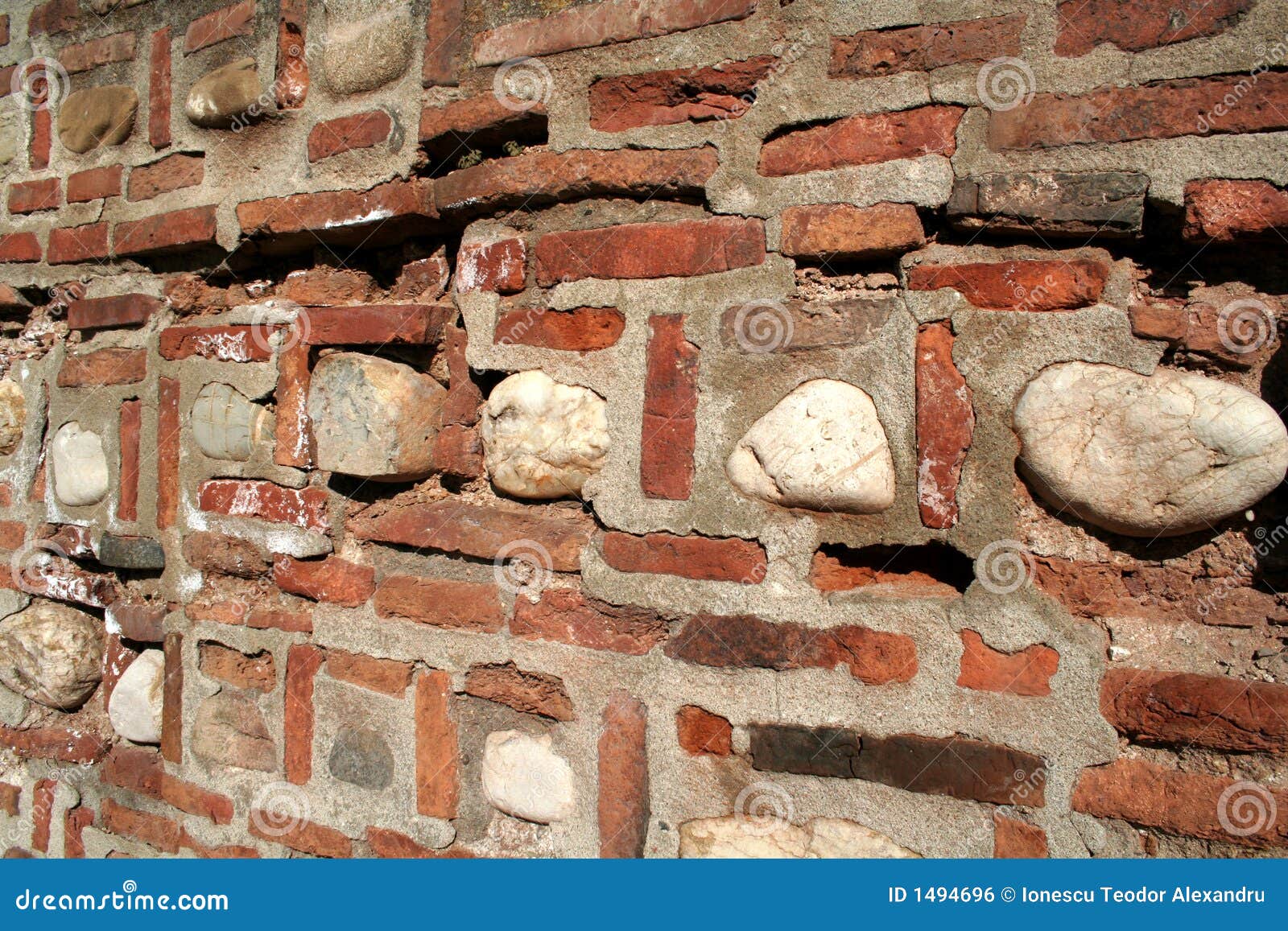 Ancient brick wall stock photo. Image of architecture - 1494696