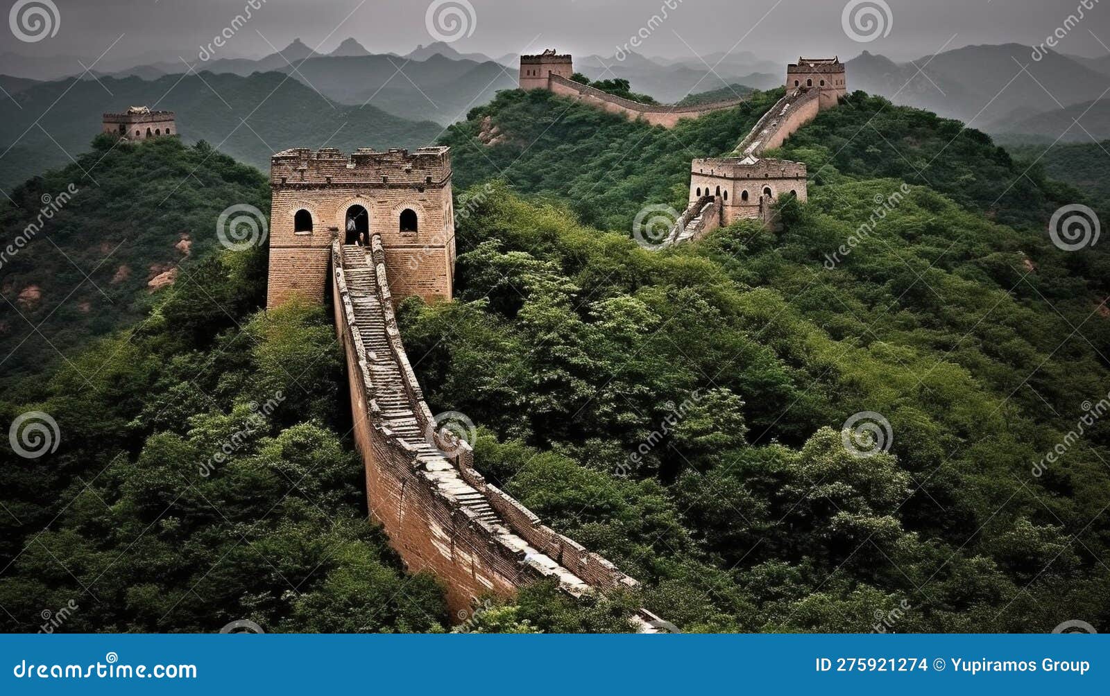 Ancient Brick Wall Surrounds Famous Beijing Landmark Generated by AI ...