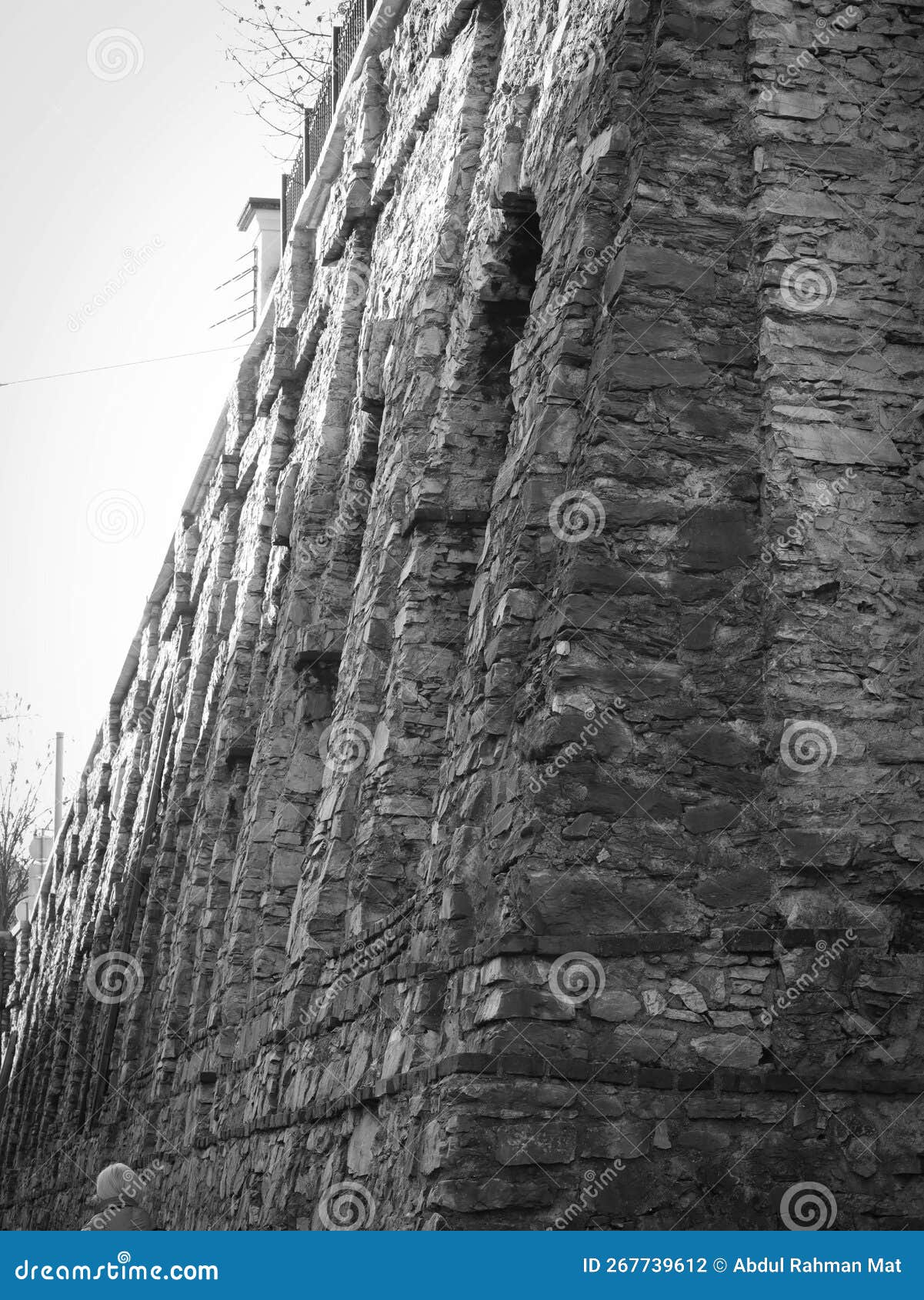 An Ancient Bricks Wall with Column Stock Photo - Image of travel, brick ...