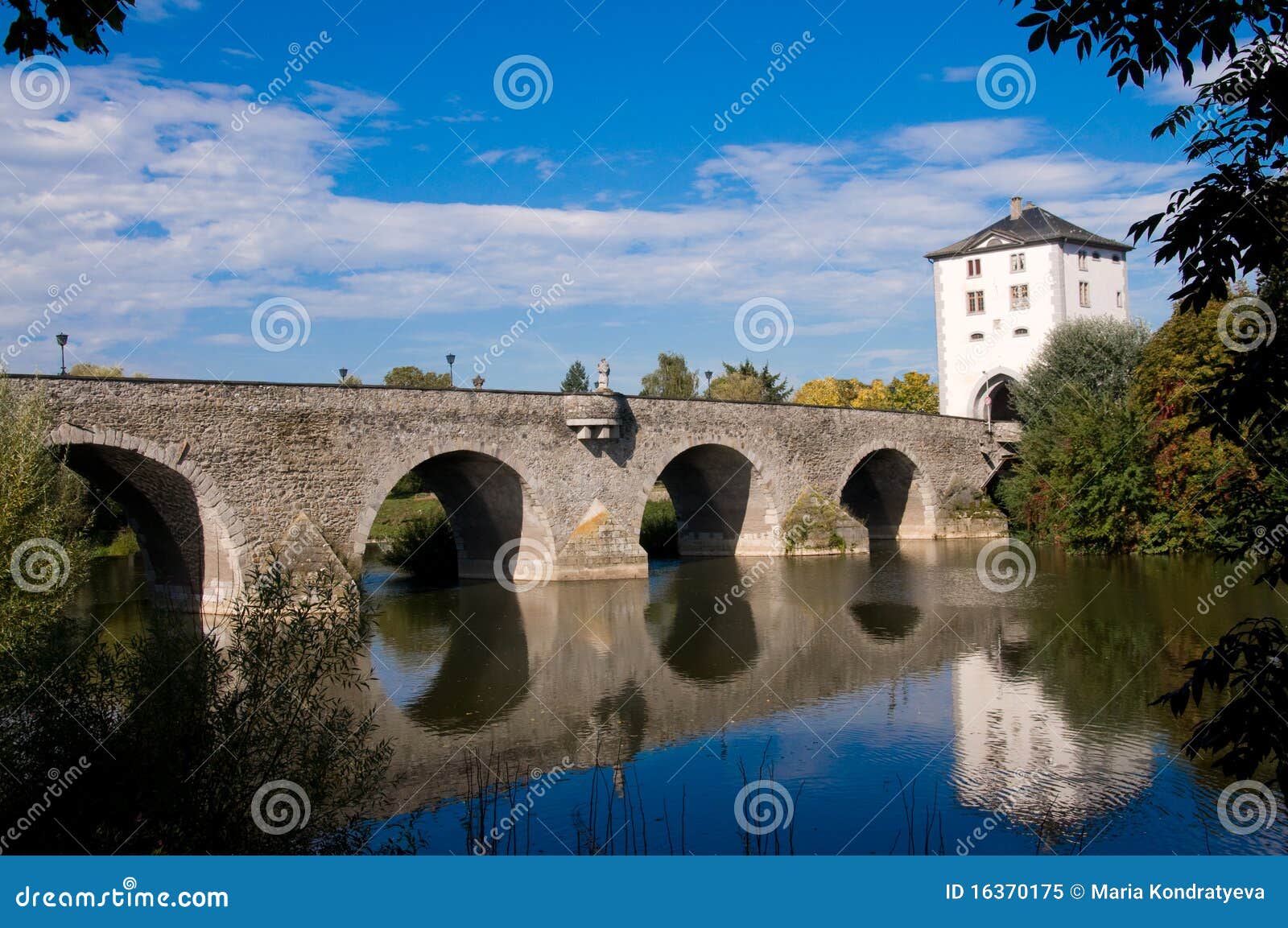 Ancient Bridge Parapet And Stone Seating Area Royalty-Free Stock Photo ...