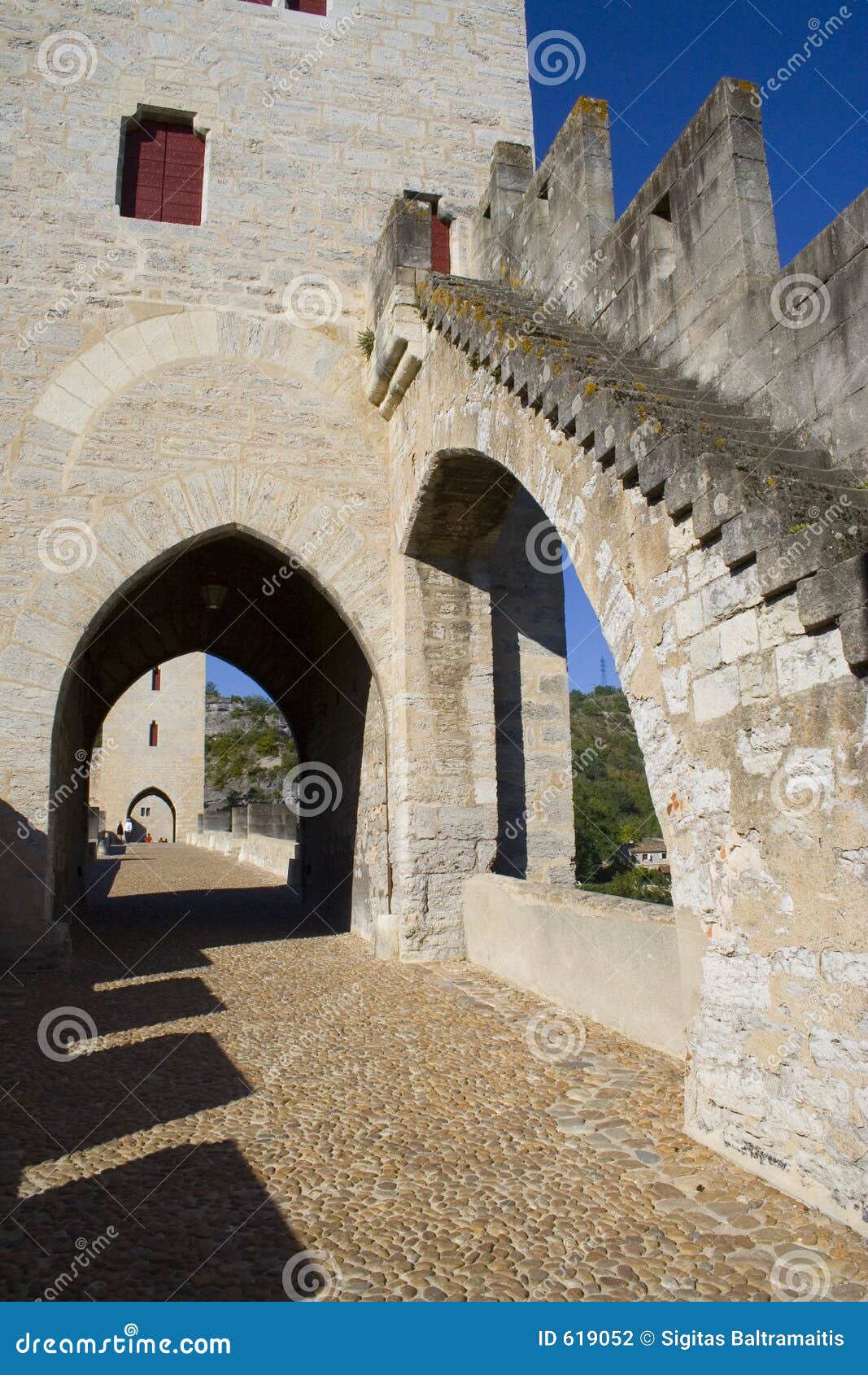 Ancient Bridge stock photo. Image of stone, cahor, cobblestone - 619052