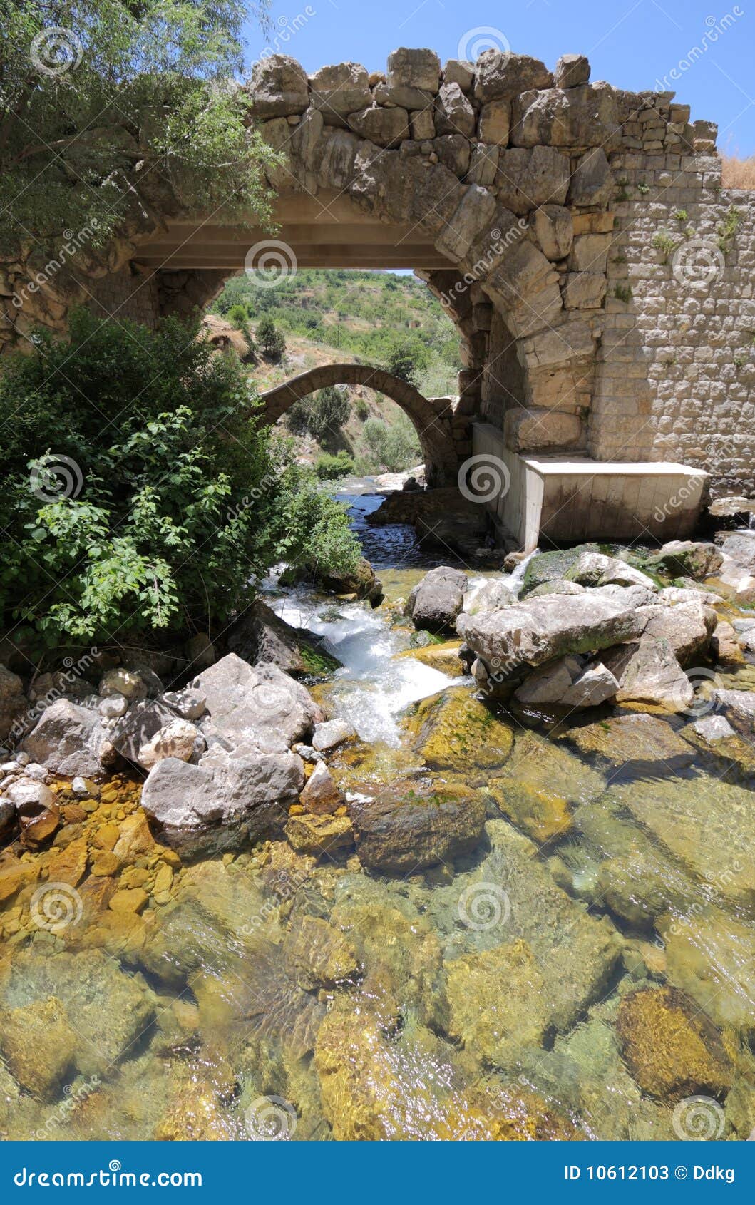 Ancient Bridge at Afqa, Lebanon Stock Image - Image of bridge, east ...