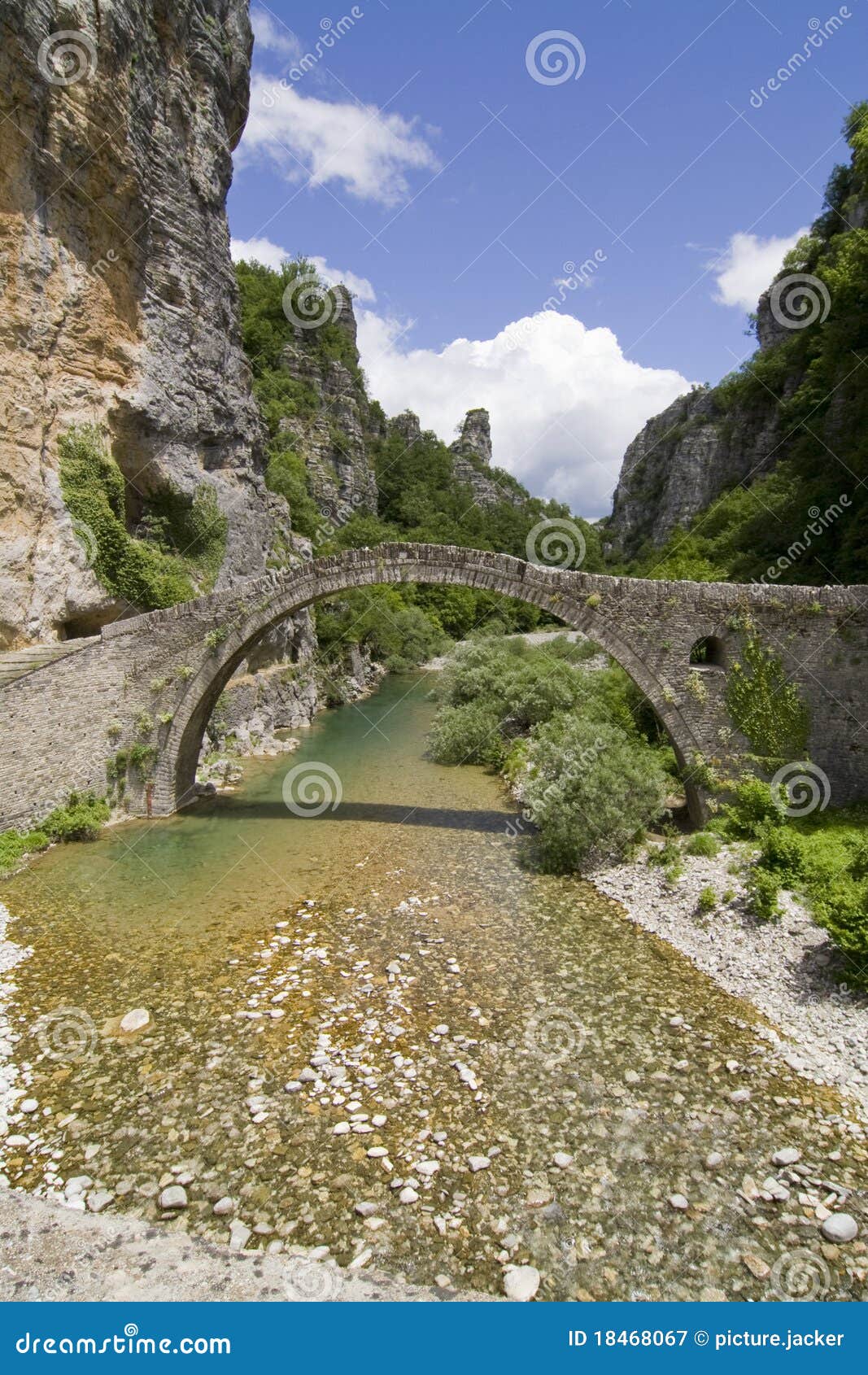 Ancient bridge in Greece stock image. Image of nature - 18468067