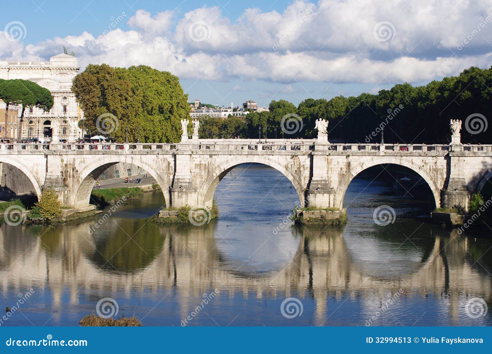 Ancient Bridge in Rome, Italy Stock Image - Image of ancient ...