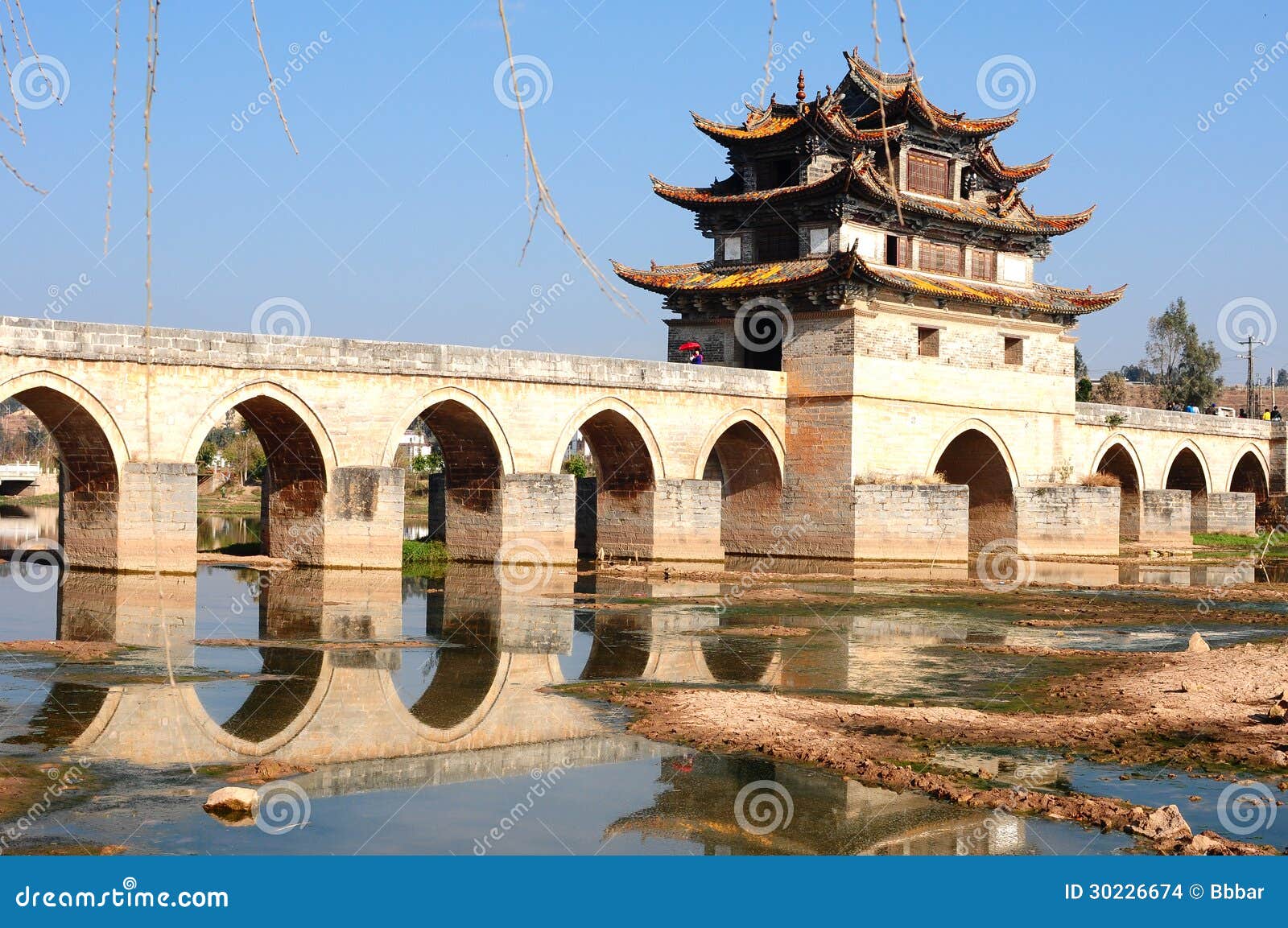 Ancient bridge in China stock photo. Image of nature - 30226674